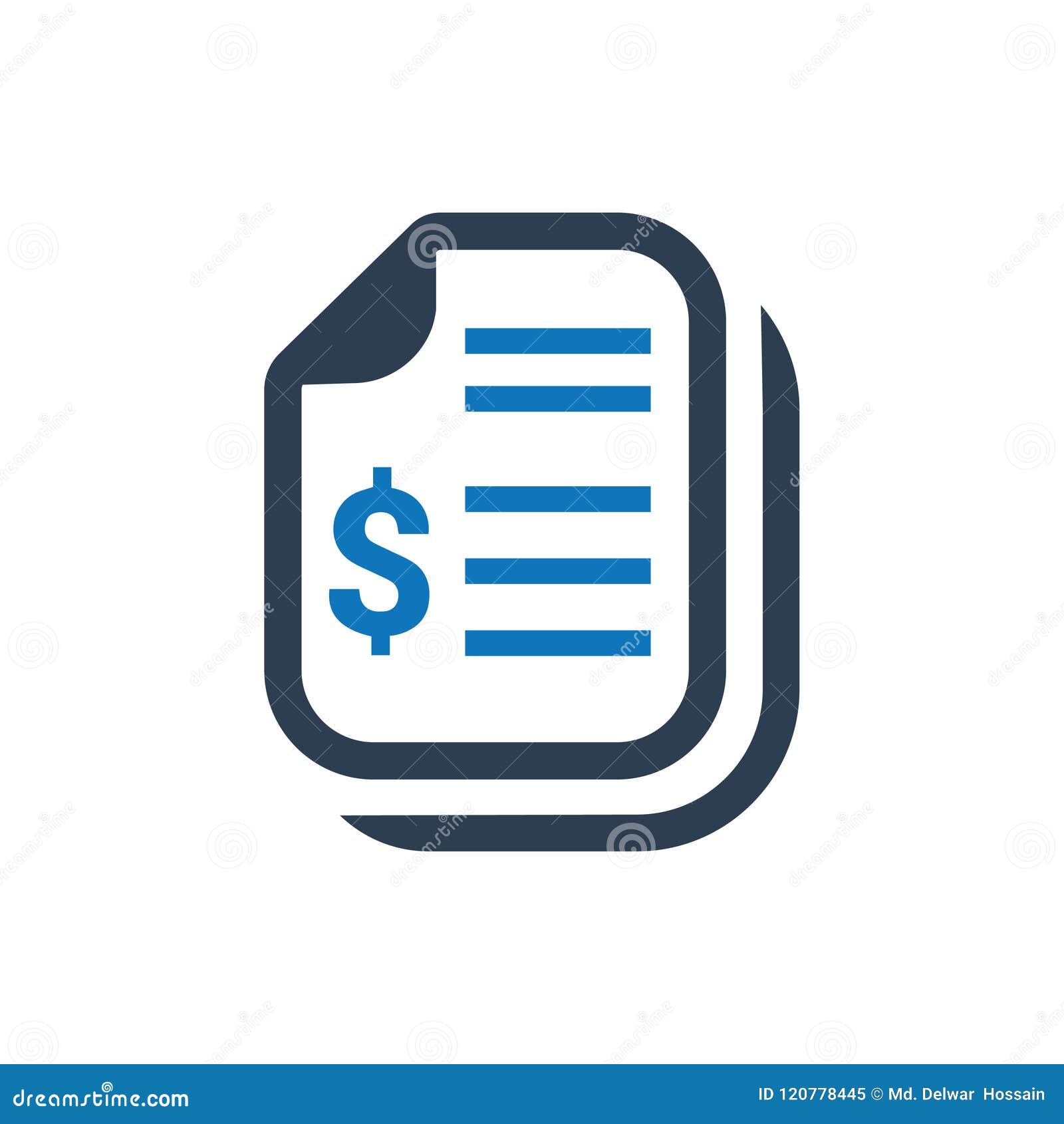 Financial Statement Icon stock vector. Illustration of checkout - 120778445