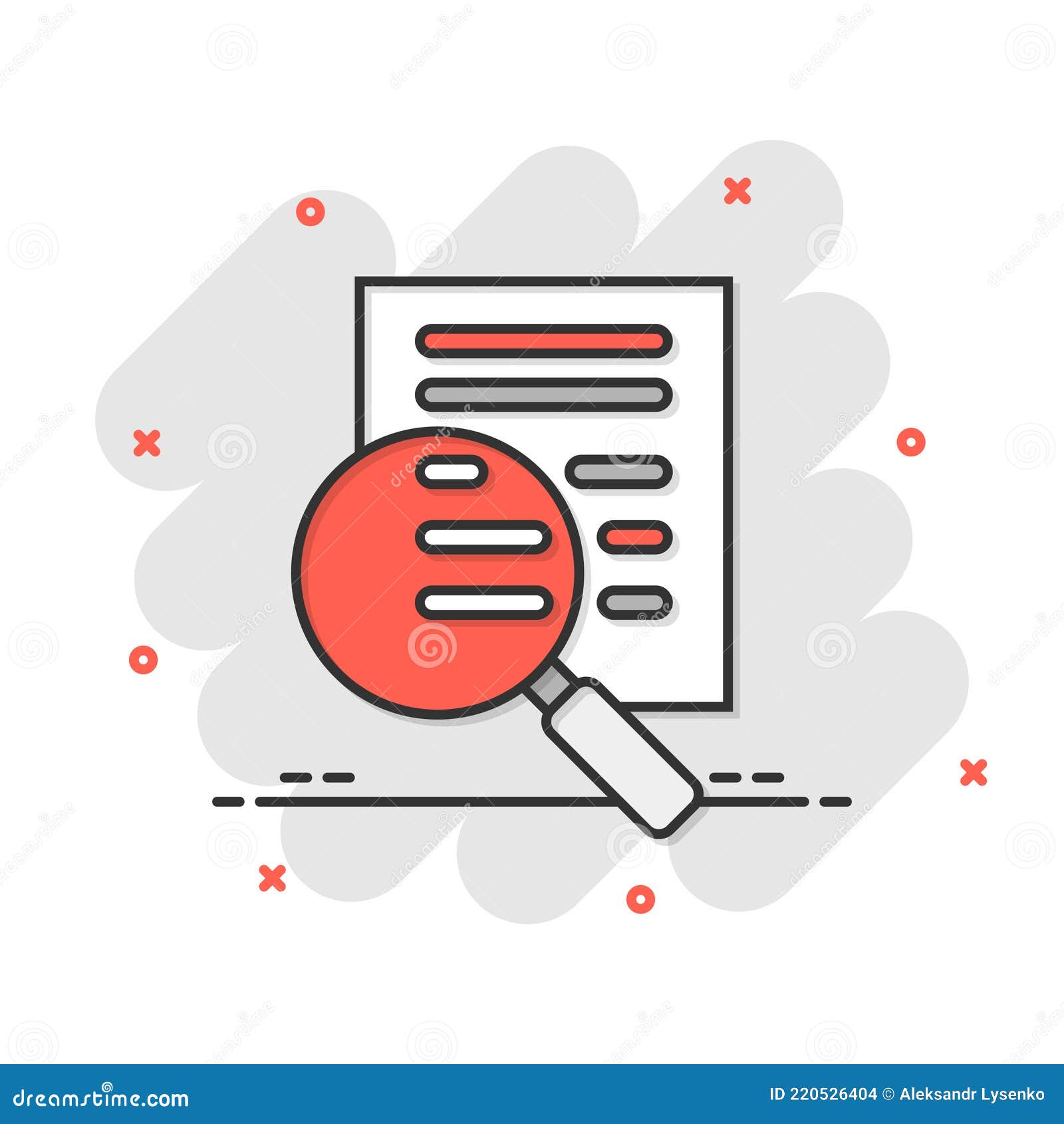 Financial Statement Icon in Comic Style. Result Cartoon Vector ...