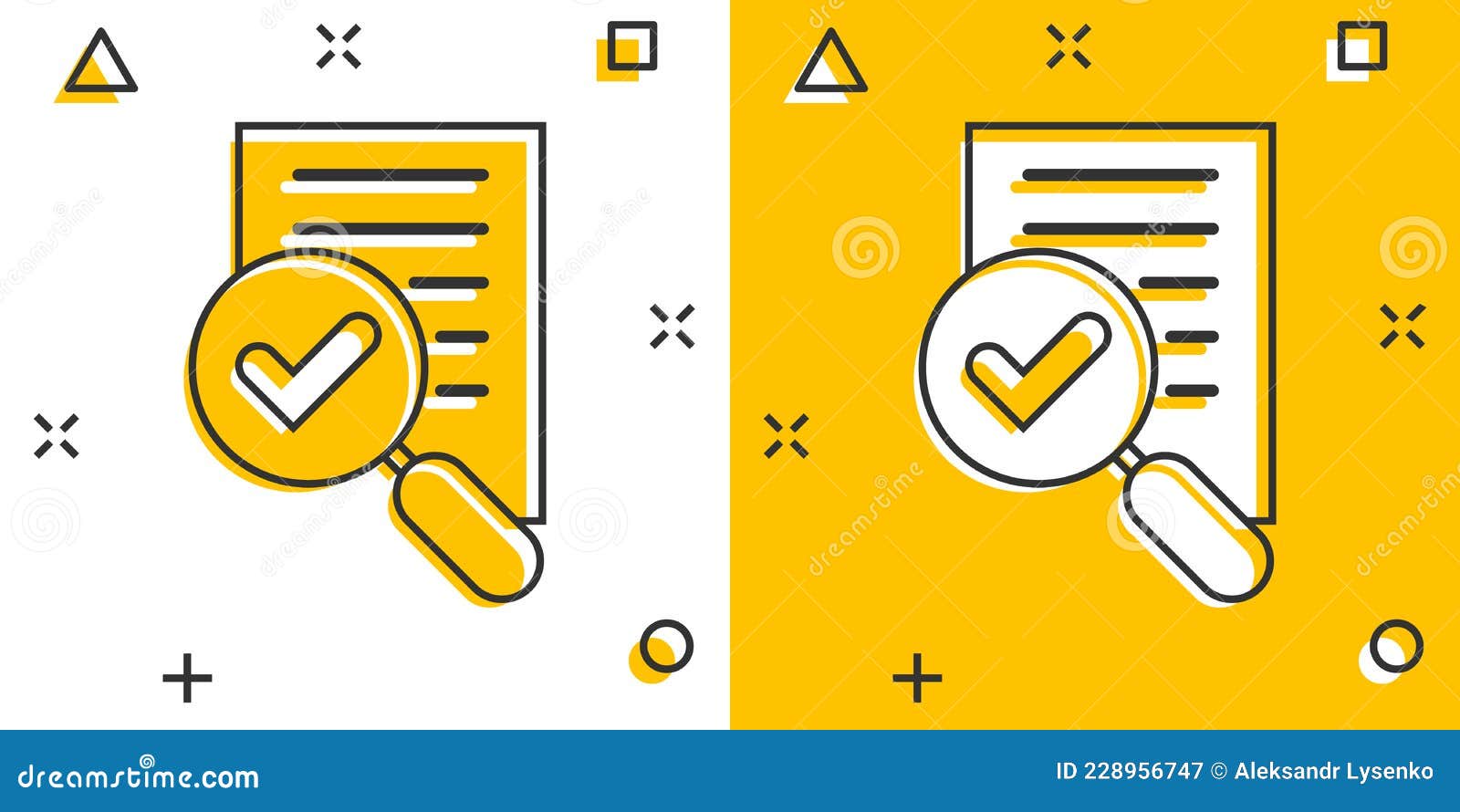 Financial Statement Icon in Comic Style. Result Cartoon Vector ...