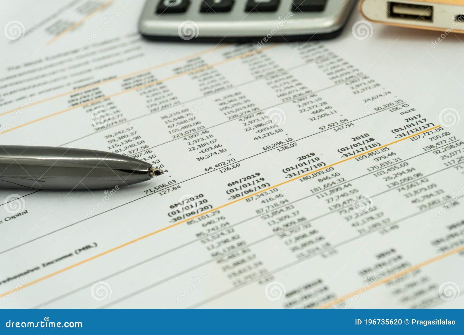 Financial Statement Read and Check Number for Business Analysis Stock ...