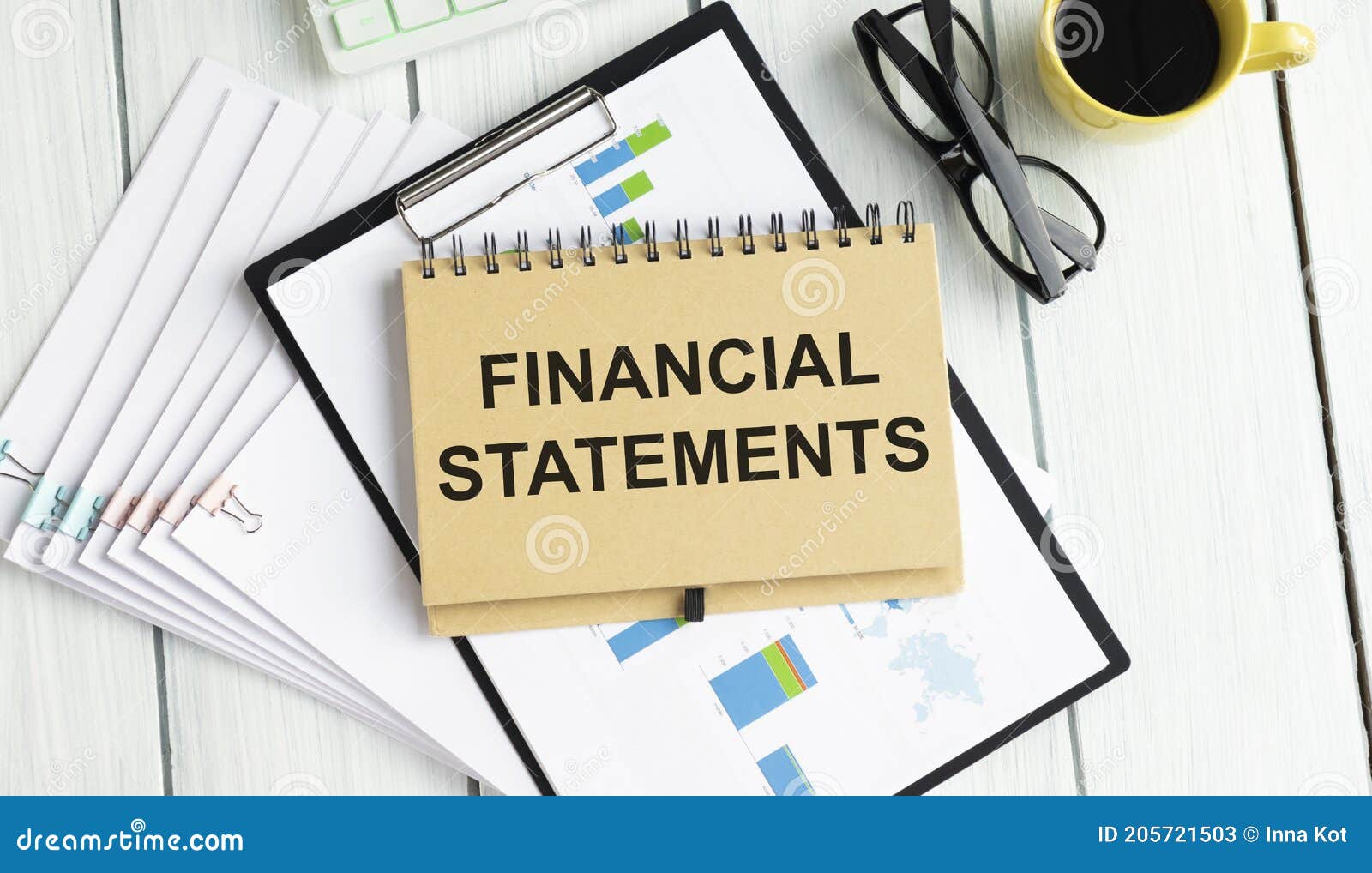 Financial Statement Text Written on a Notebook Stock Image - Image of ...