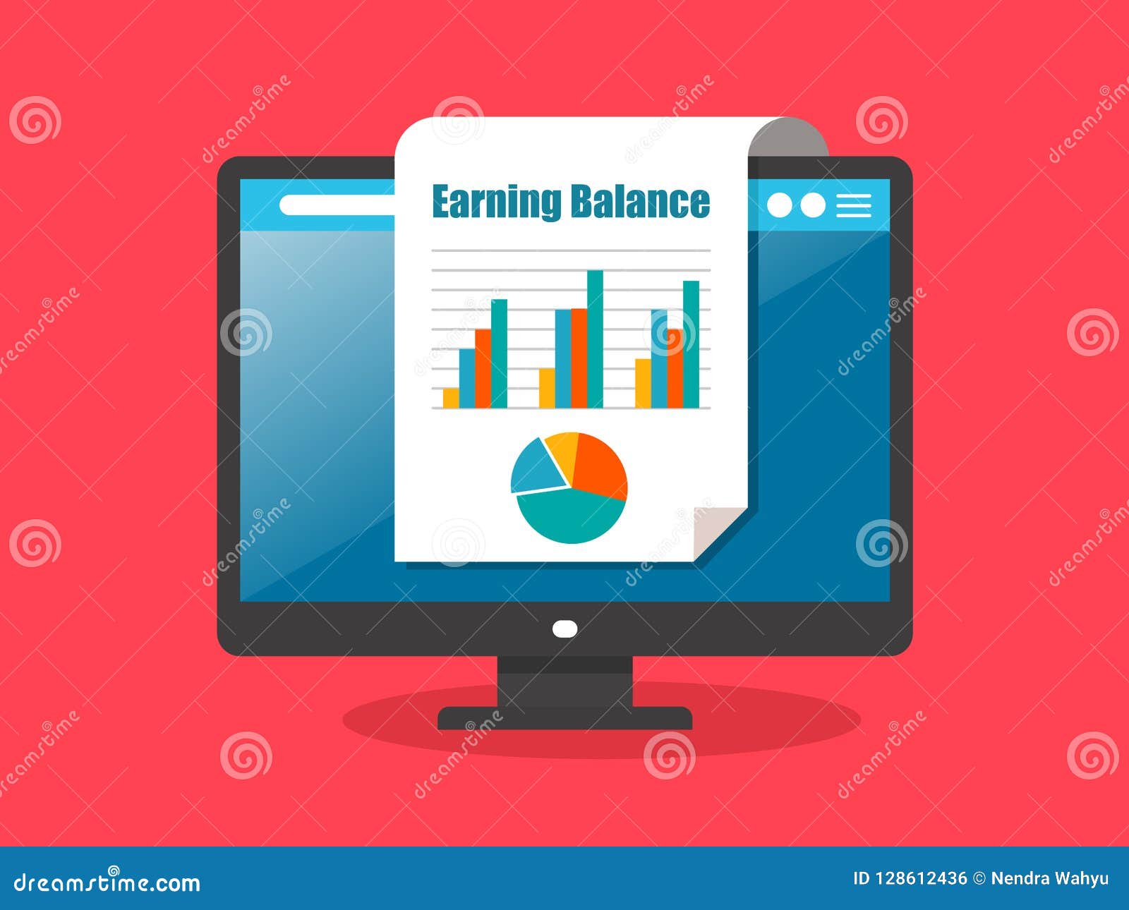 Financial Statements Displayed in Paper Documents from a Desktop ...