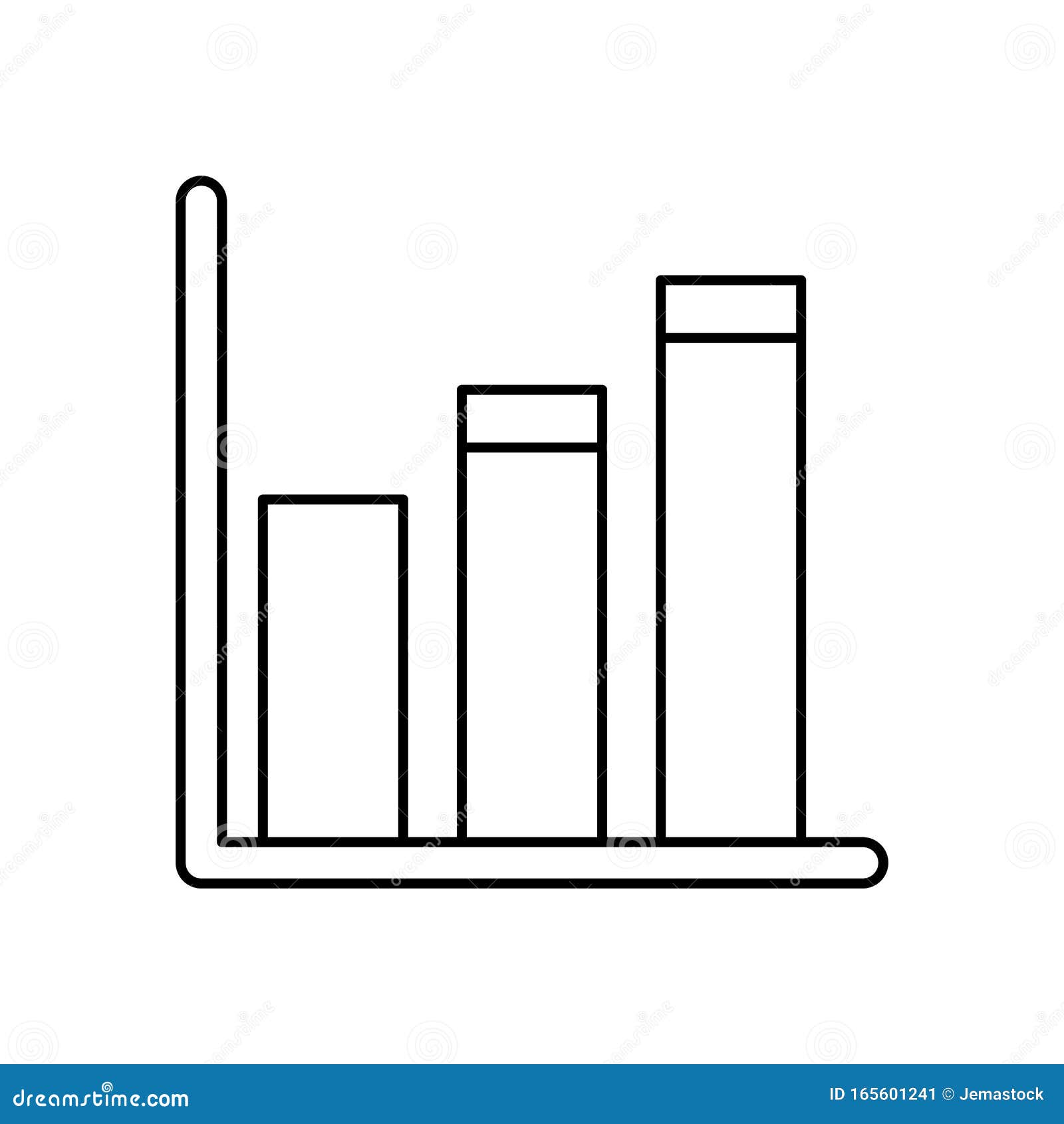 Financial Statistics Bars Graphic Isolated Icon Stock Vector ...