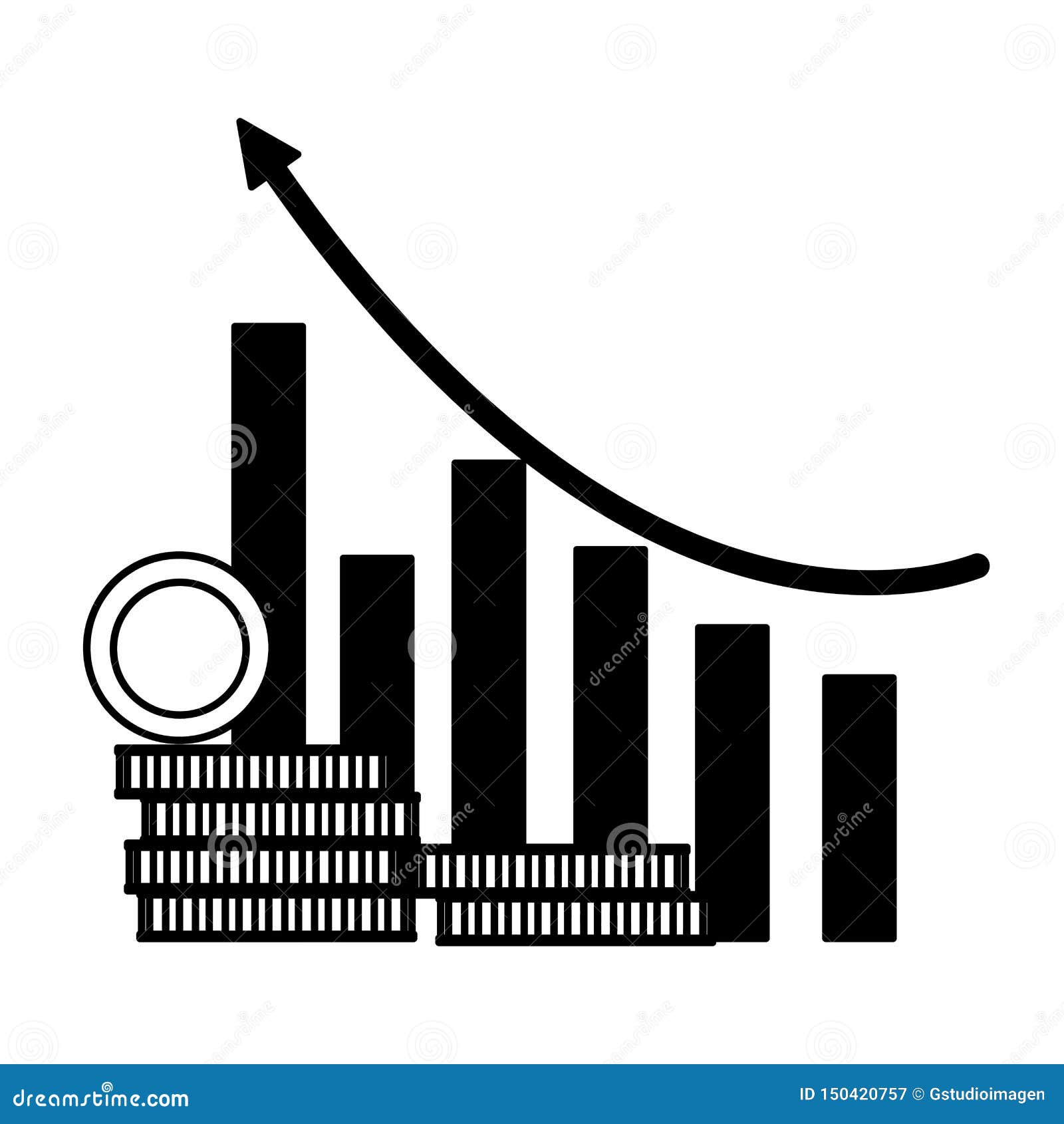Financial statistics chart stock illustration. Illustration of ...
