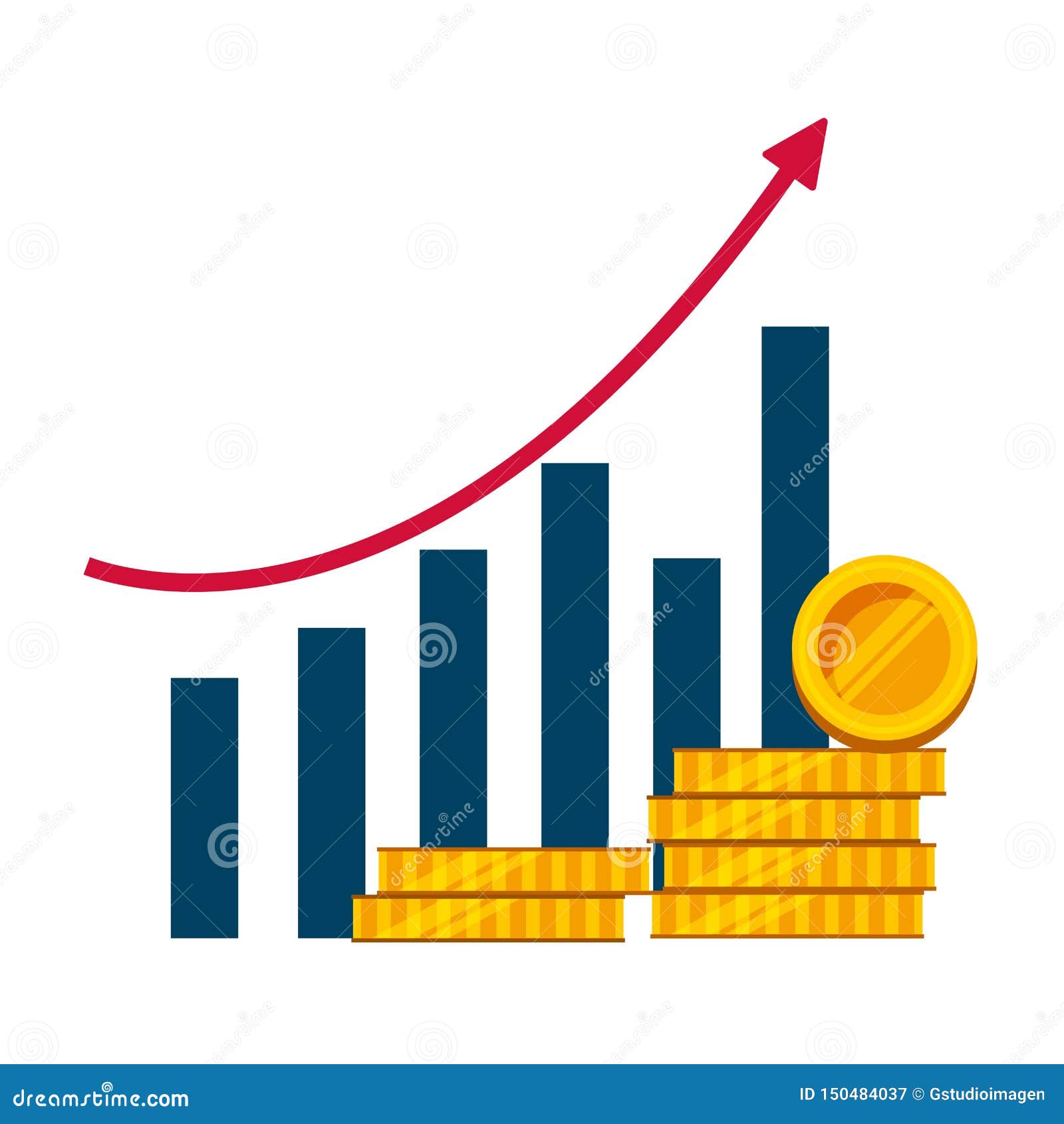 Financial statistics chart stock illustration. Illustration of economic ...