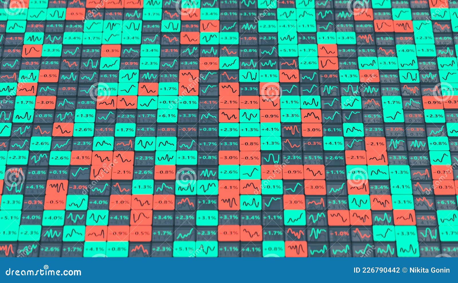 Financial Statistics Charts and Percentages Data 3D Render Stock ...