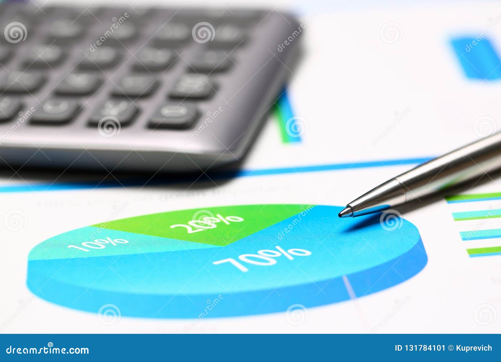 Financial Statistics Documents Ball Pen Infographics Stock Image ...