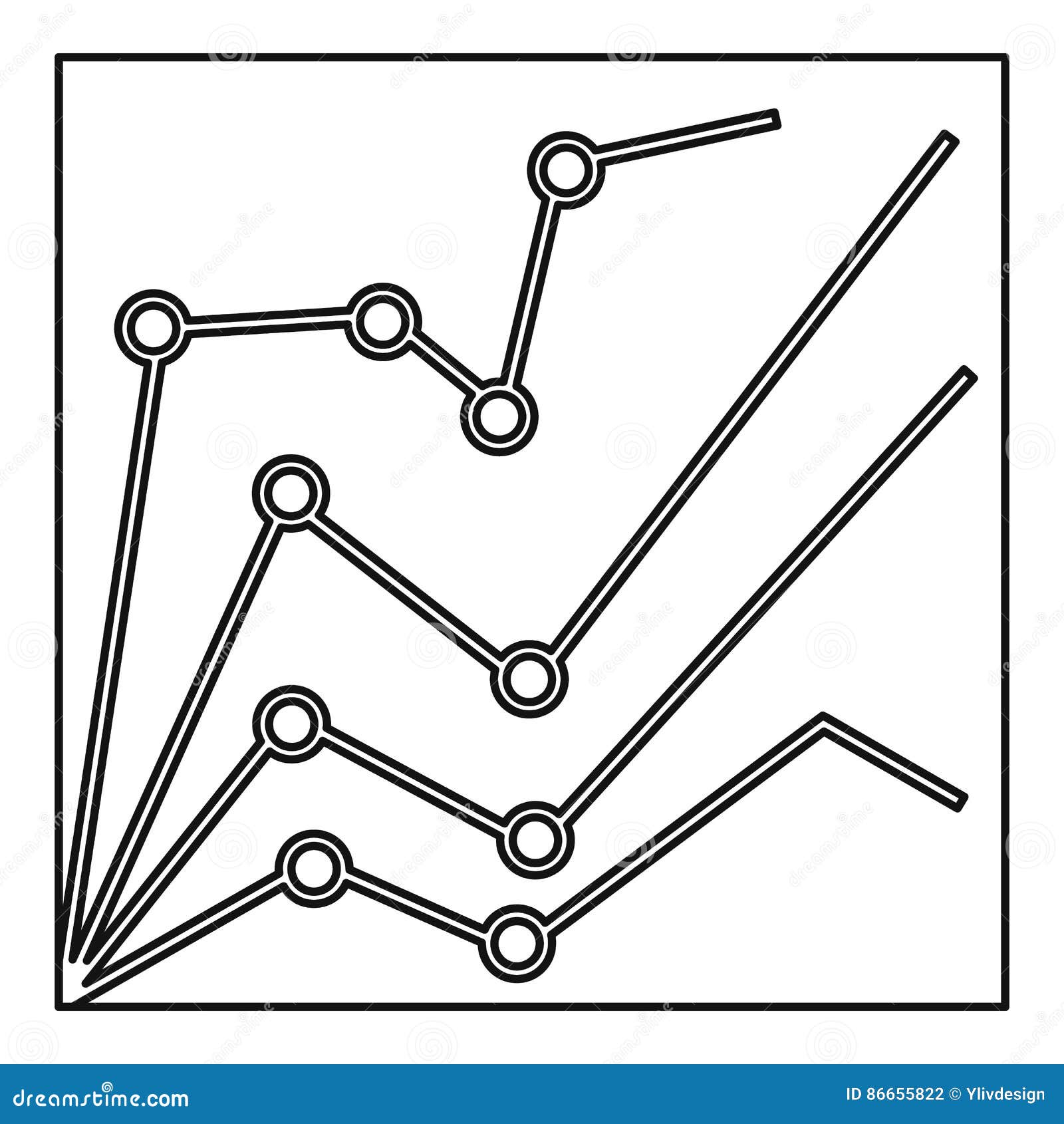 Financial Statistics Icon, Outline Style Stock Vector - Illustration of ...
