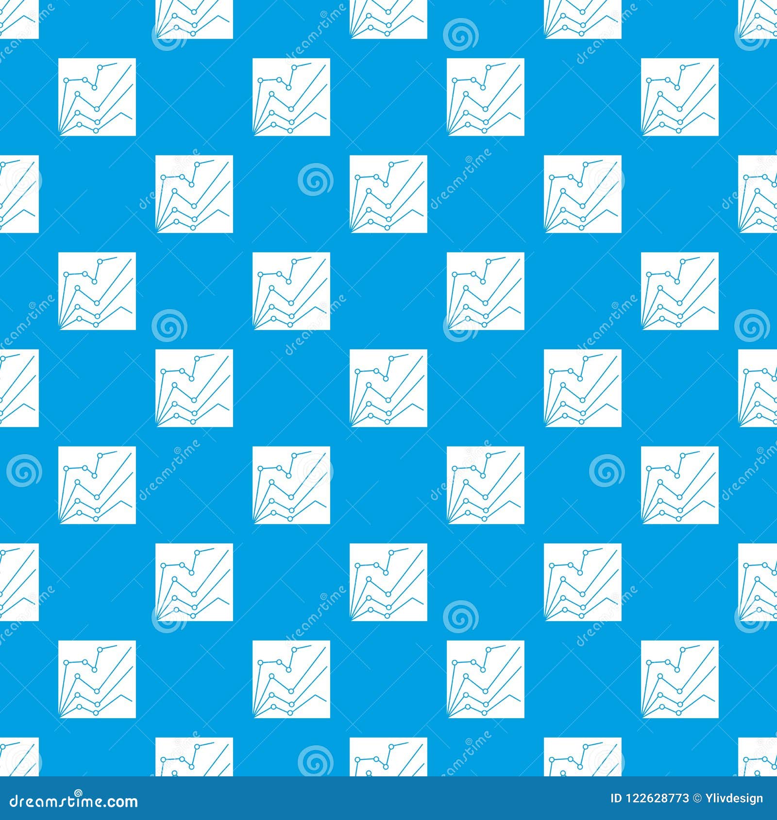 Statistics Pattern Seamless. Graph And Chart Background. Vector Texture ...