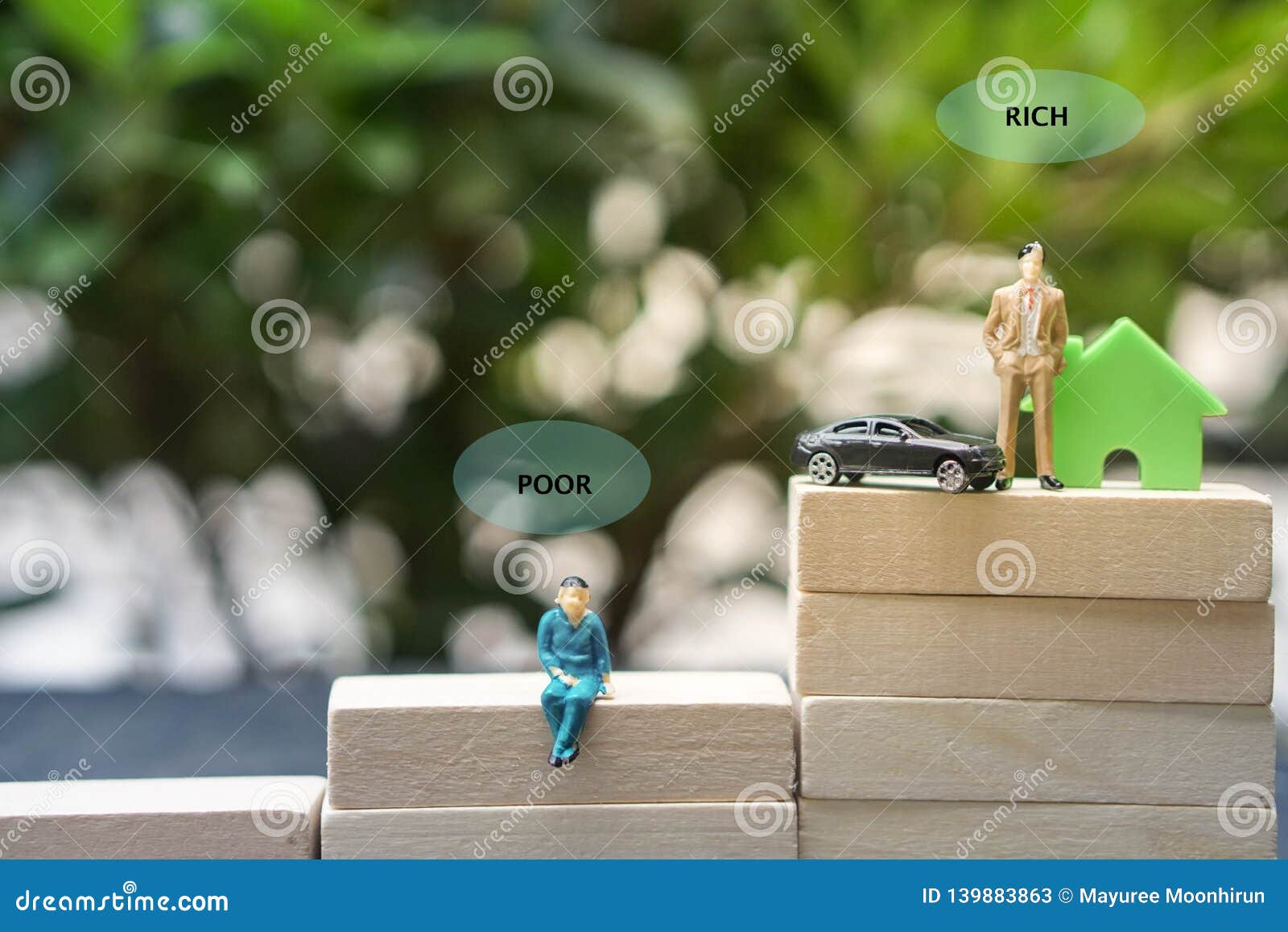 Financial Status Symbol of Comparison between Successful and Jobless ...