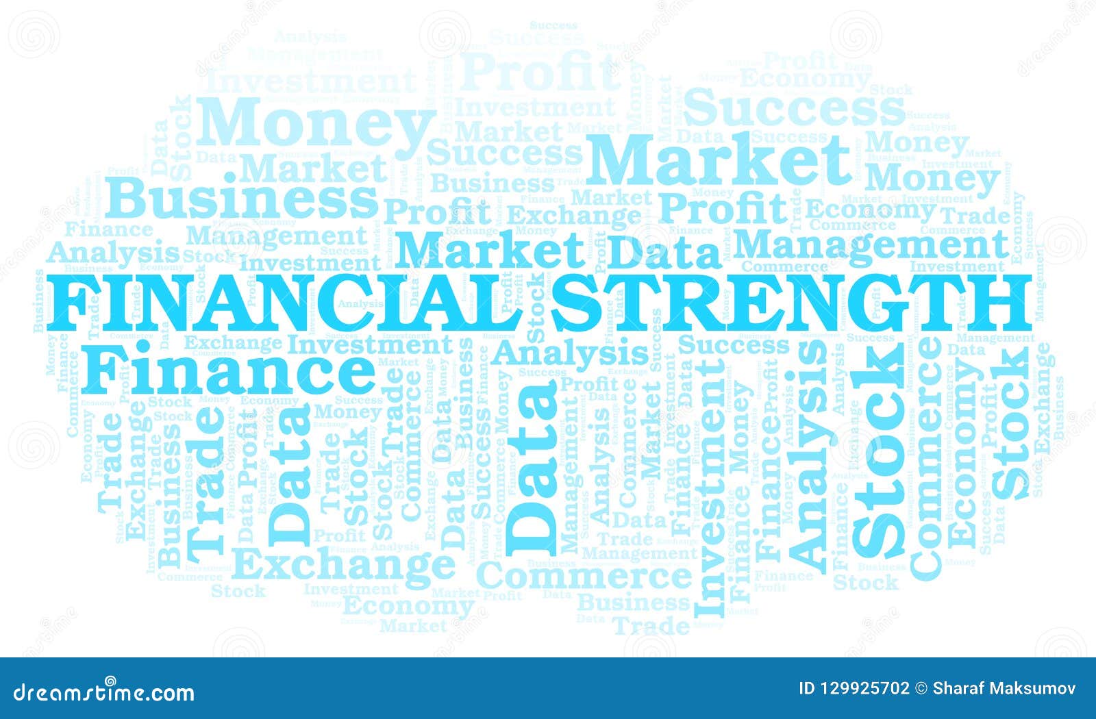 Financial Strength Word Cloud. Stock Illustration - Illustration of ...