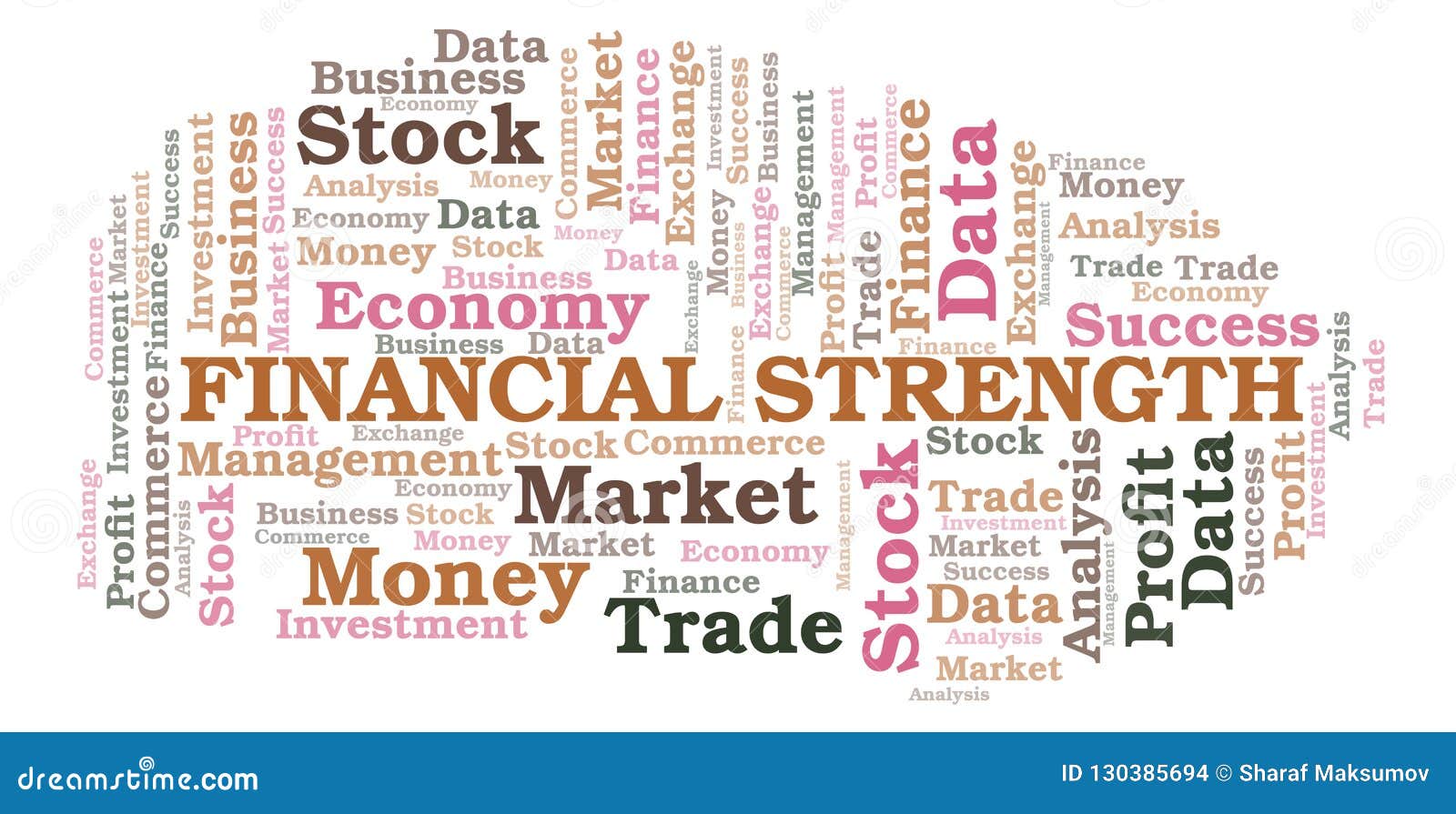 Financial Strength Word Cloud. Stock Illustration - Illustration of ...