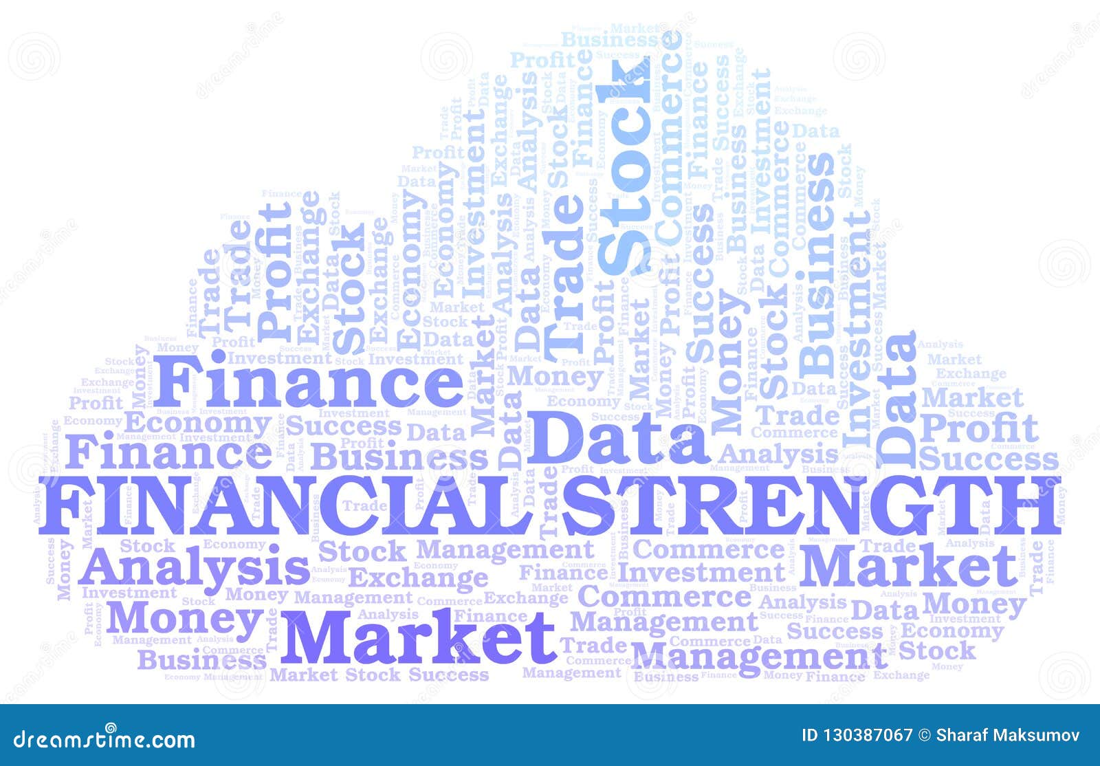 Financial Strength Word Cloud. Stock Illustration - Illustration of ...