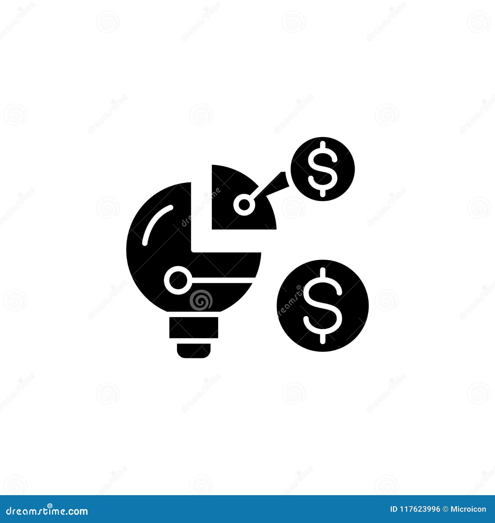 Financial Structure Black Icon Concept. Financial Structure Flat Vector ...