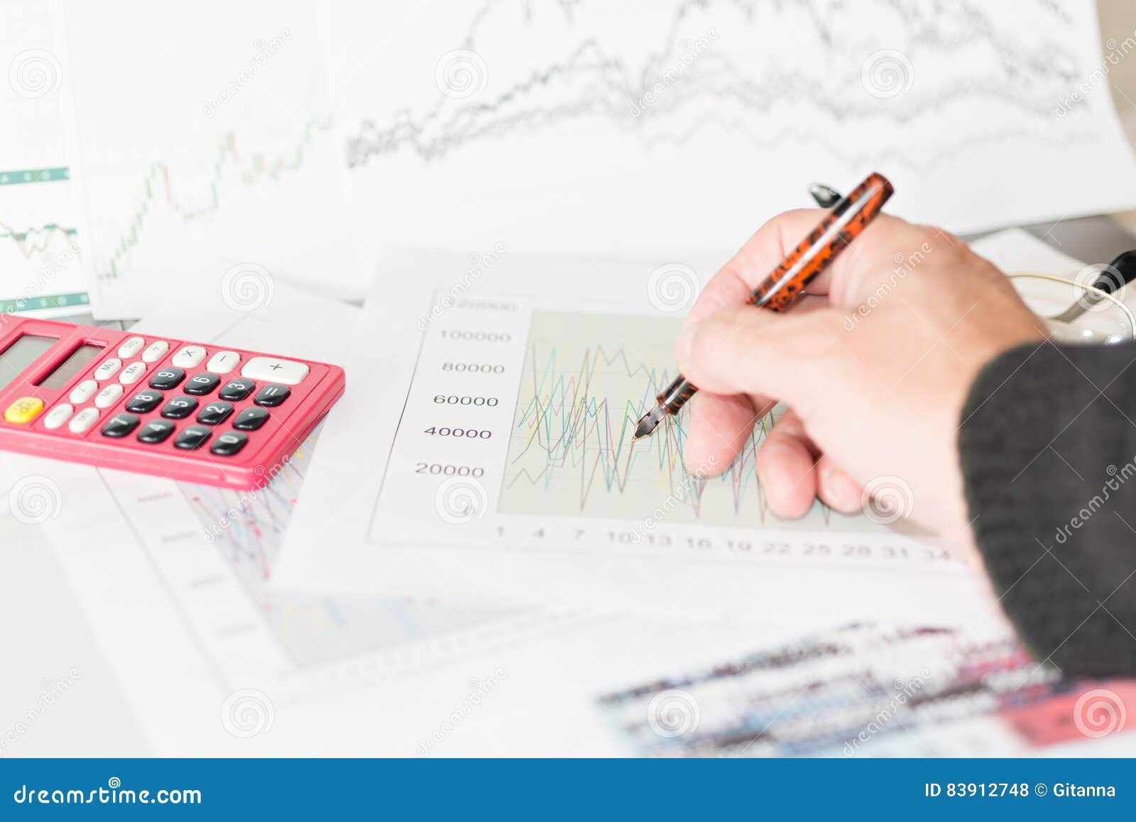 Financial study stock photo. Image of financial, chart - 83912748