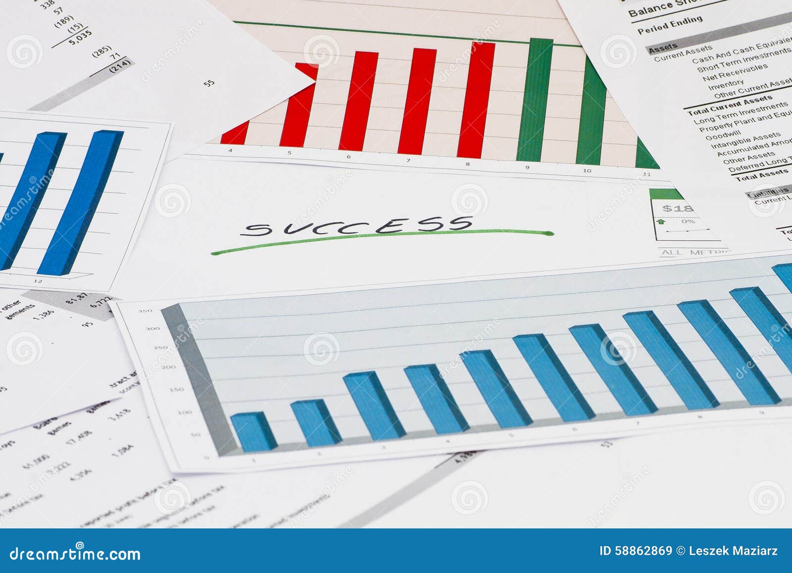 Financial Success with Charts Stock Image - Image of finances ...