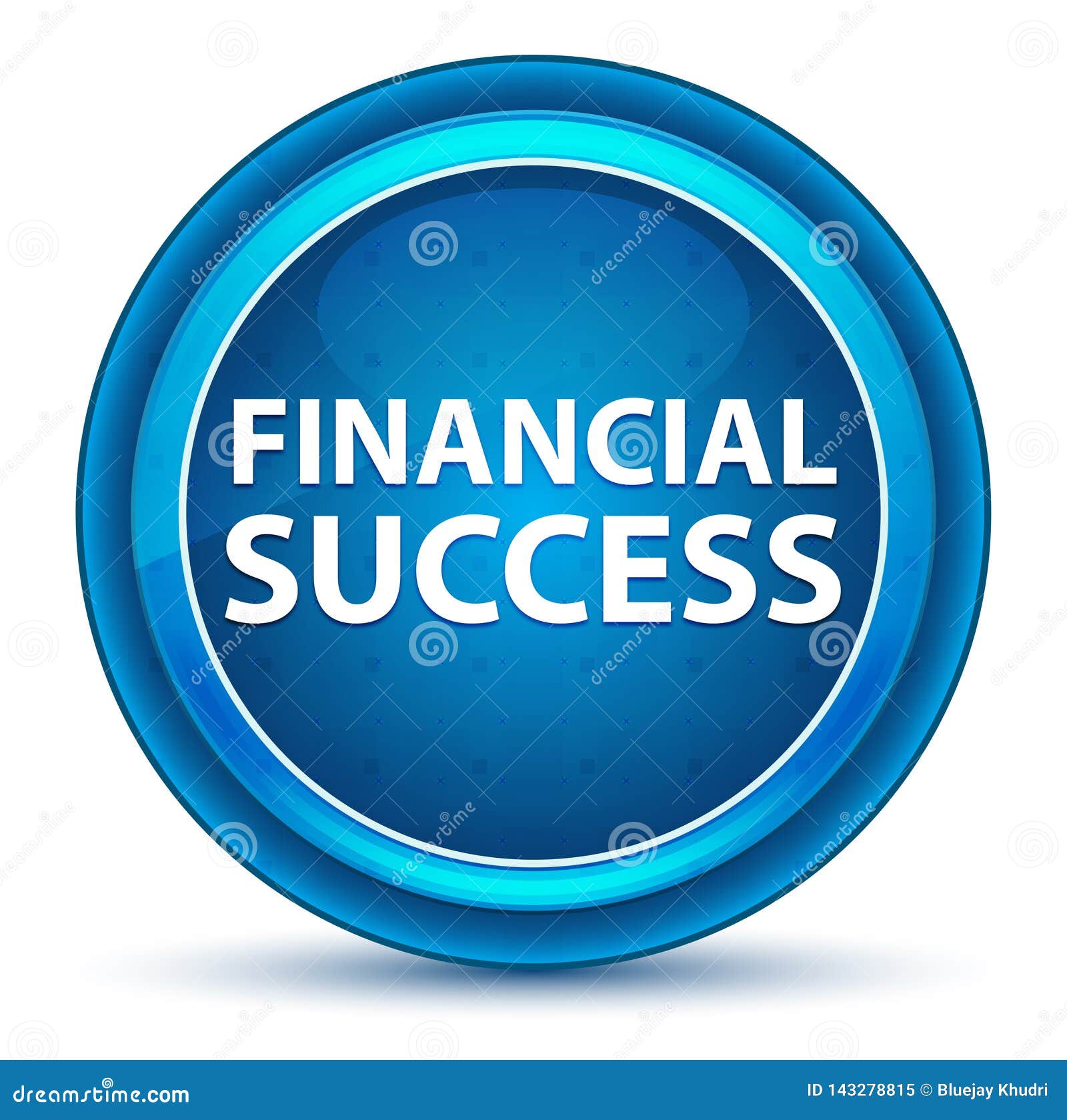 Financial Success Eyeball Blue Round Button Stock Illustration ...