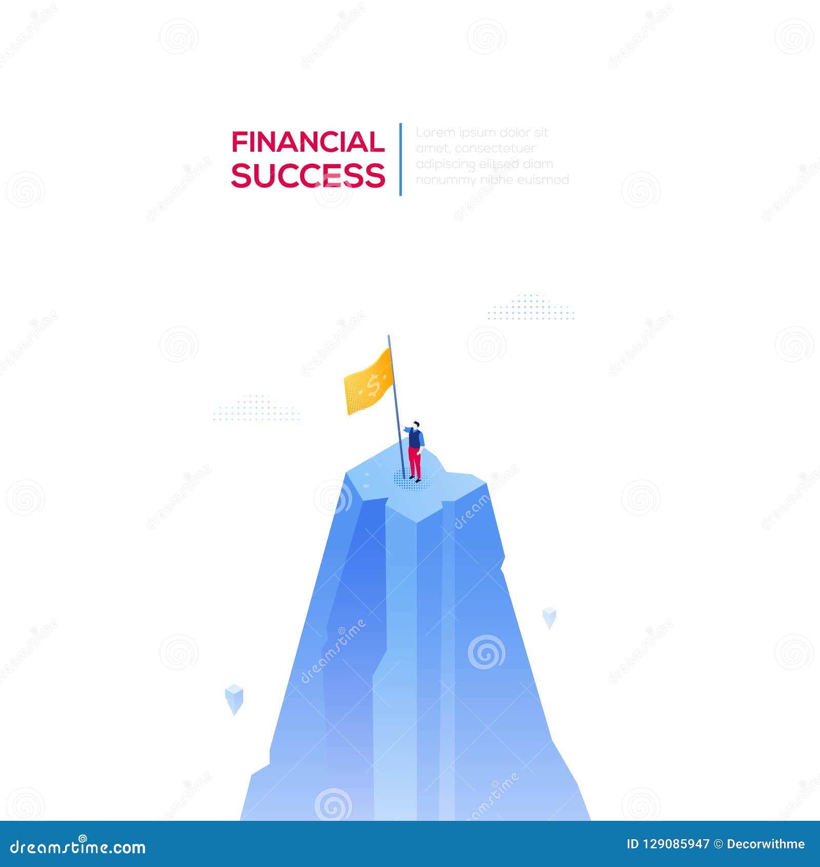Financial Success - Modern Isometric Vector Web Banner Stock Vector ...