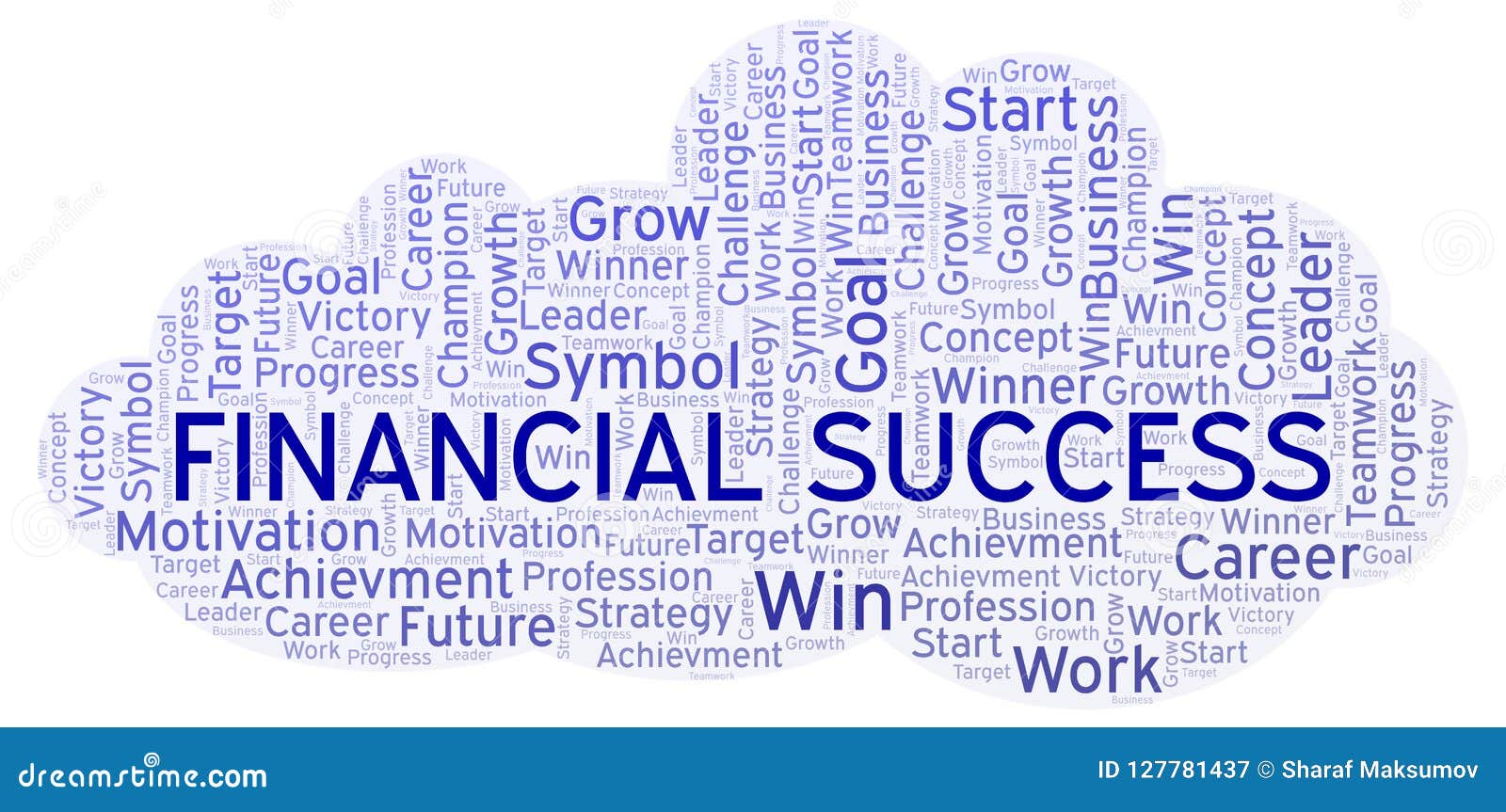Financial Success Word Cloud. Stock Illustration - Illustration of font ...