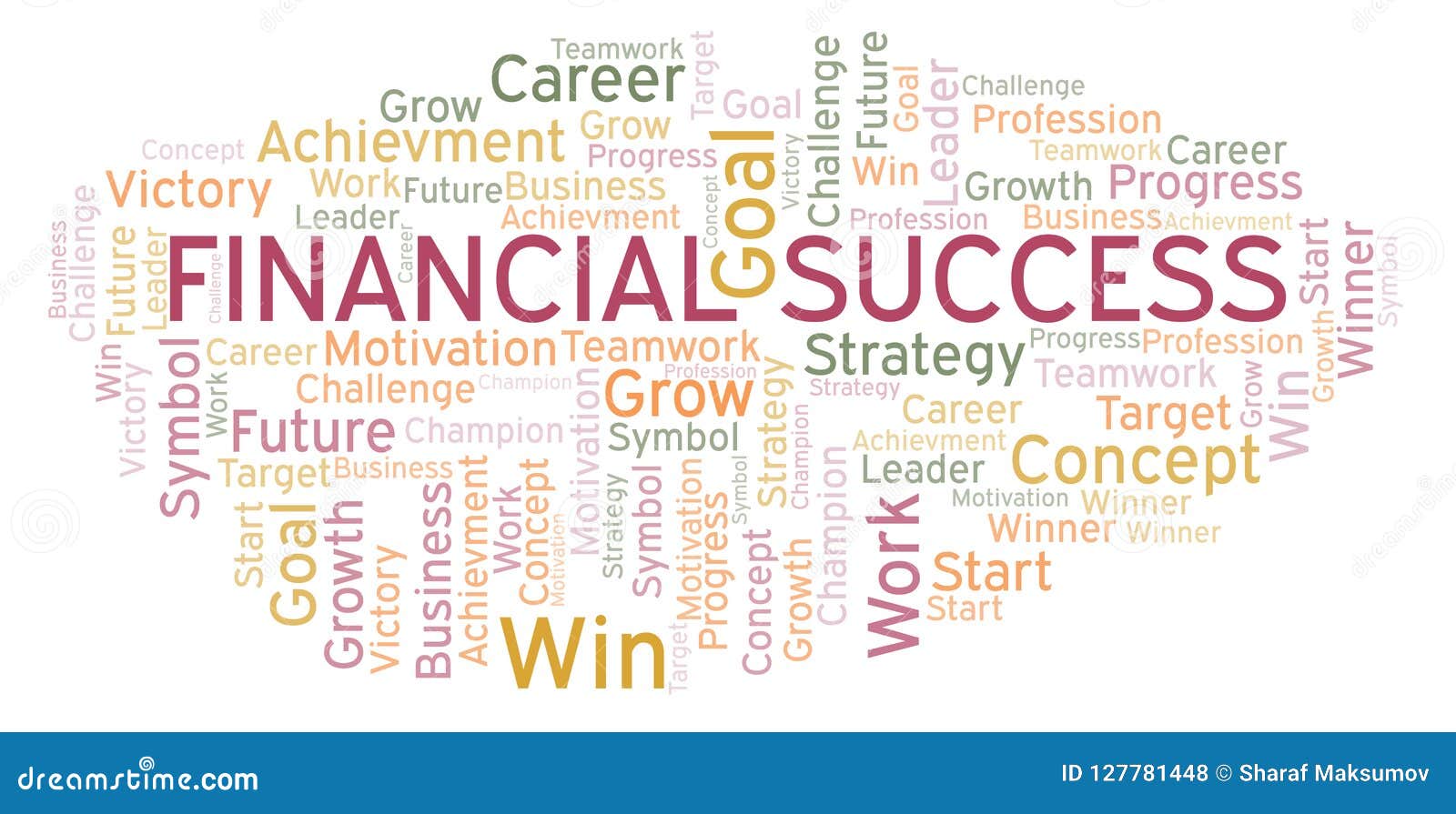 Financial Success Word Cloud. Stock Illustration - Illustration of ...