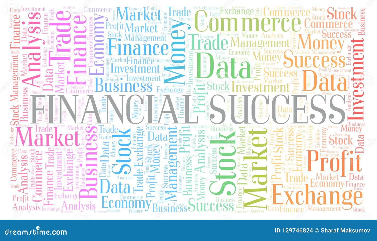 Financial Success Word Cloud. Stock Illustration - Illustration of text ...