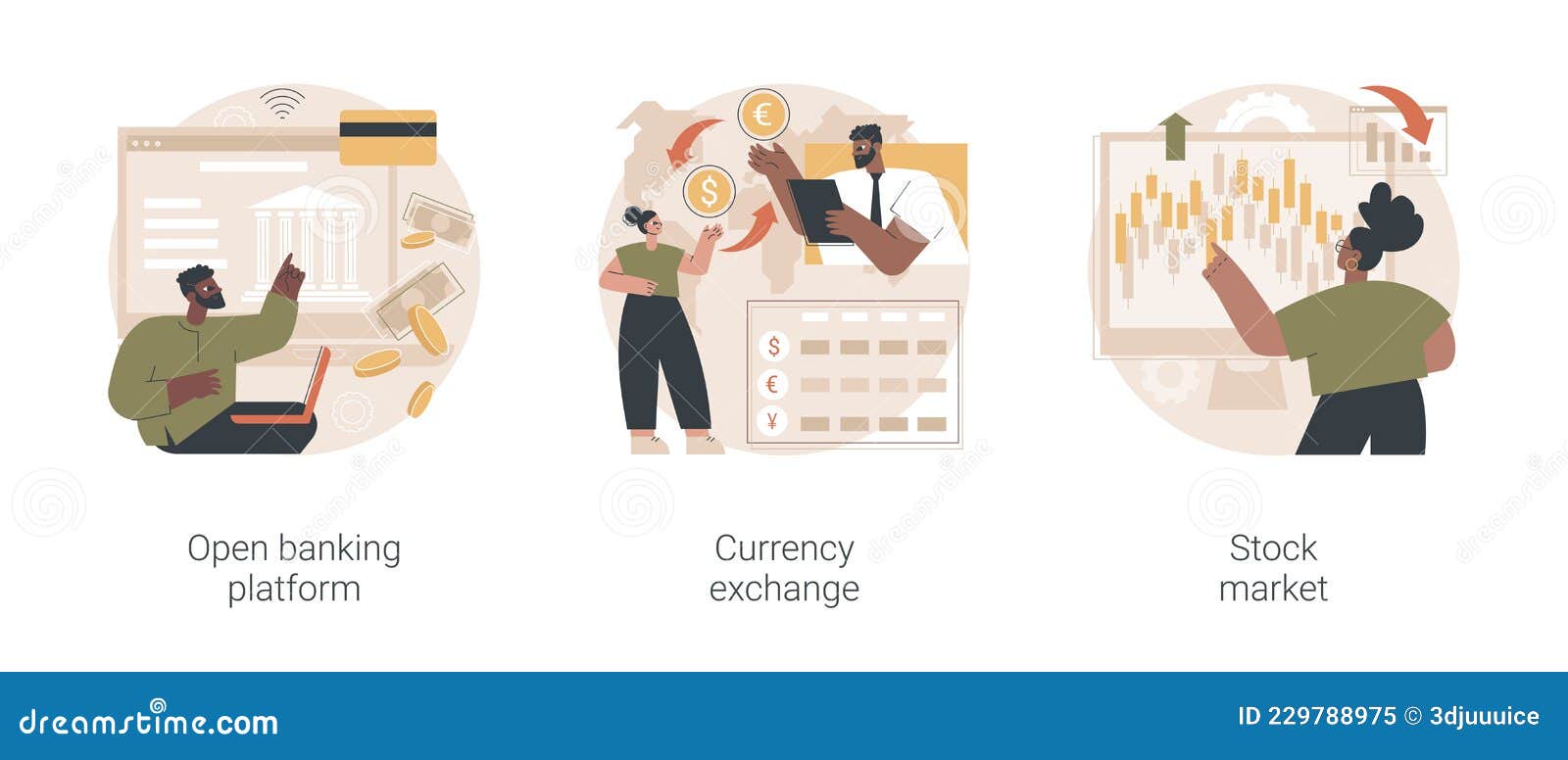 Financial System Abstract Concept Vector Illustrations. Stock Vector ...