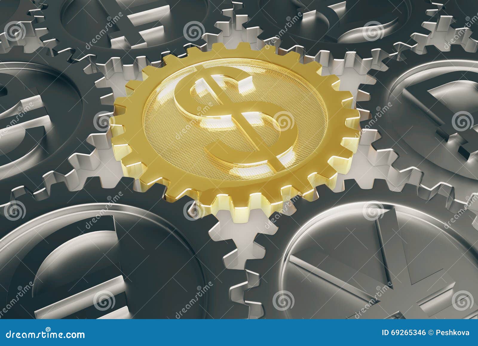 Financial System Concept Closeup Stock Illustration - Illustration of ...