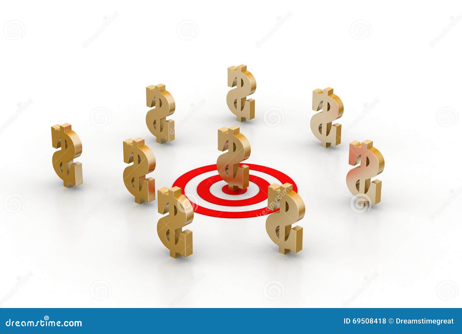 Financial target concept stock illustration. Illustration of financial ...