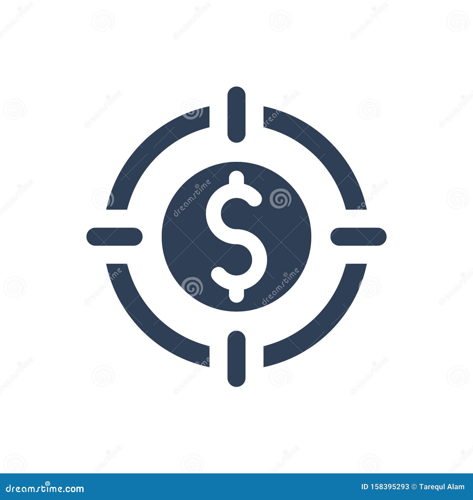 Financial Target Icon stock illustration. Illustration of goal - 158395293