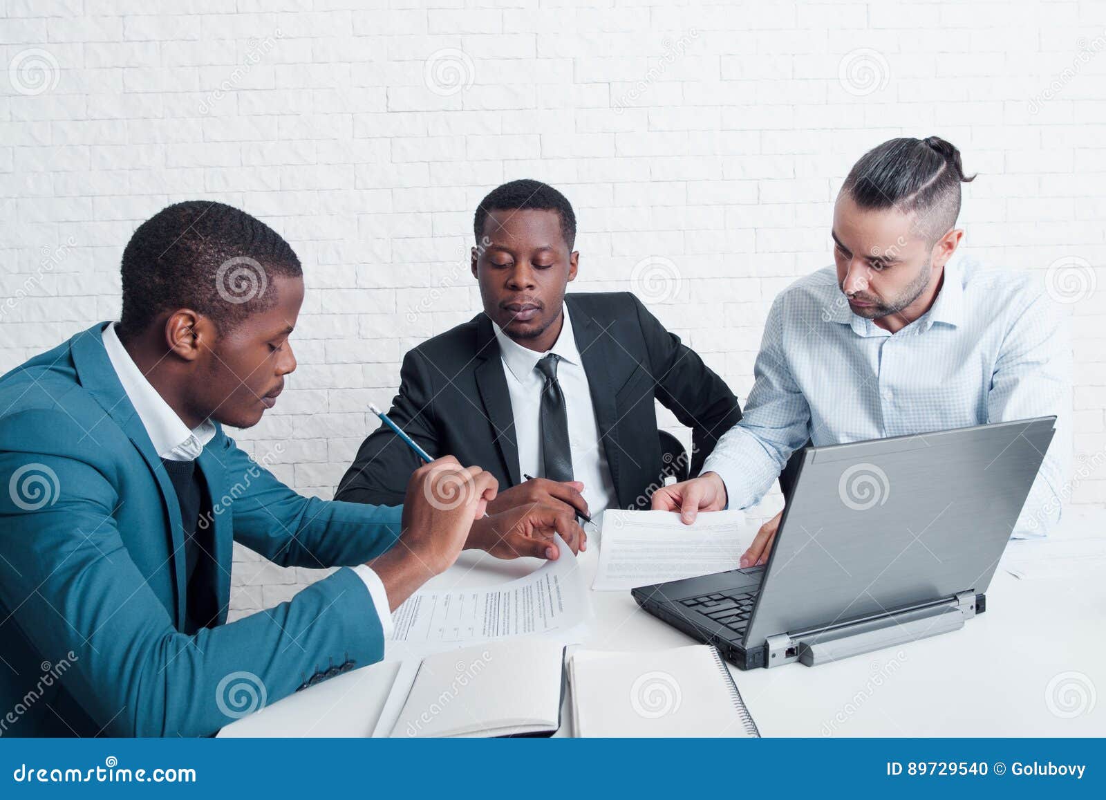 Financial Team Preparing New Contracts for Signing Stock Photo - Image ...