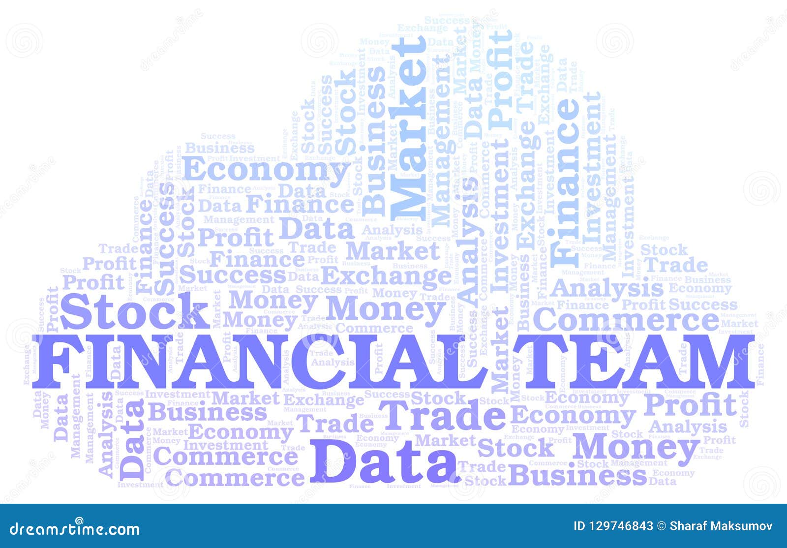 Financial Team word cloud. stock illustration. Illustration of card ...