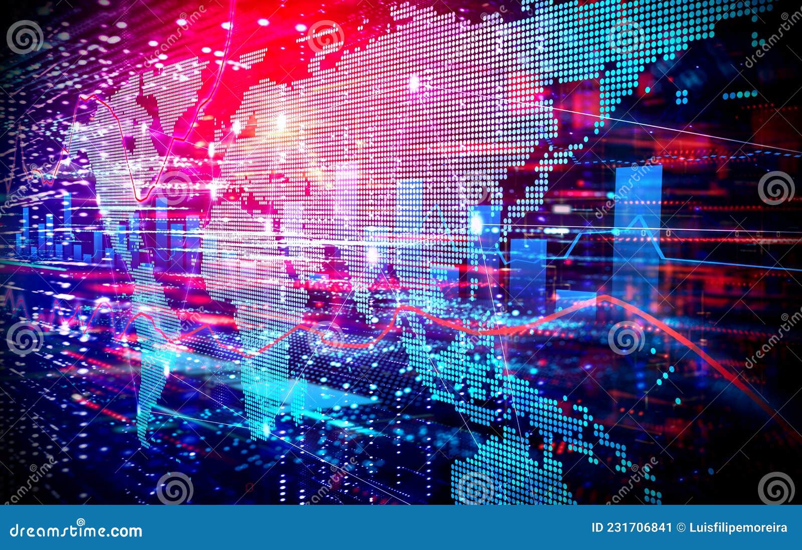 Financial Technology Concept - Fintech - Abstract Technology Background ...