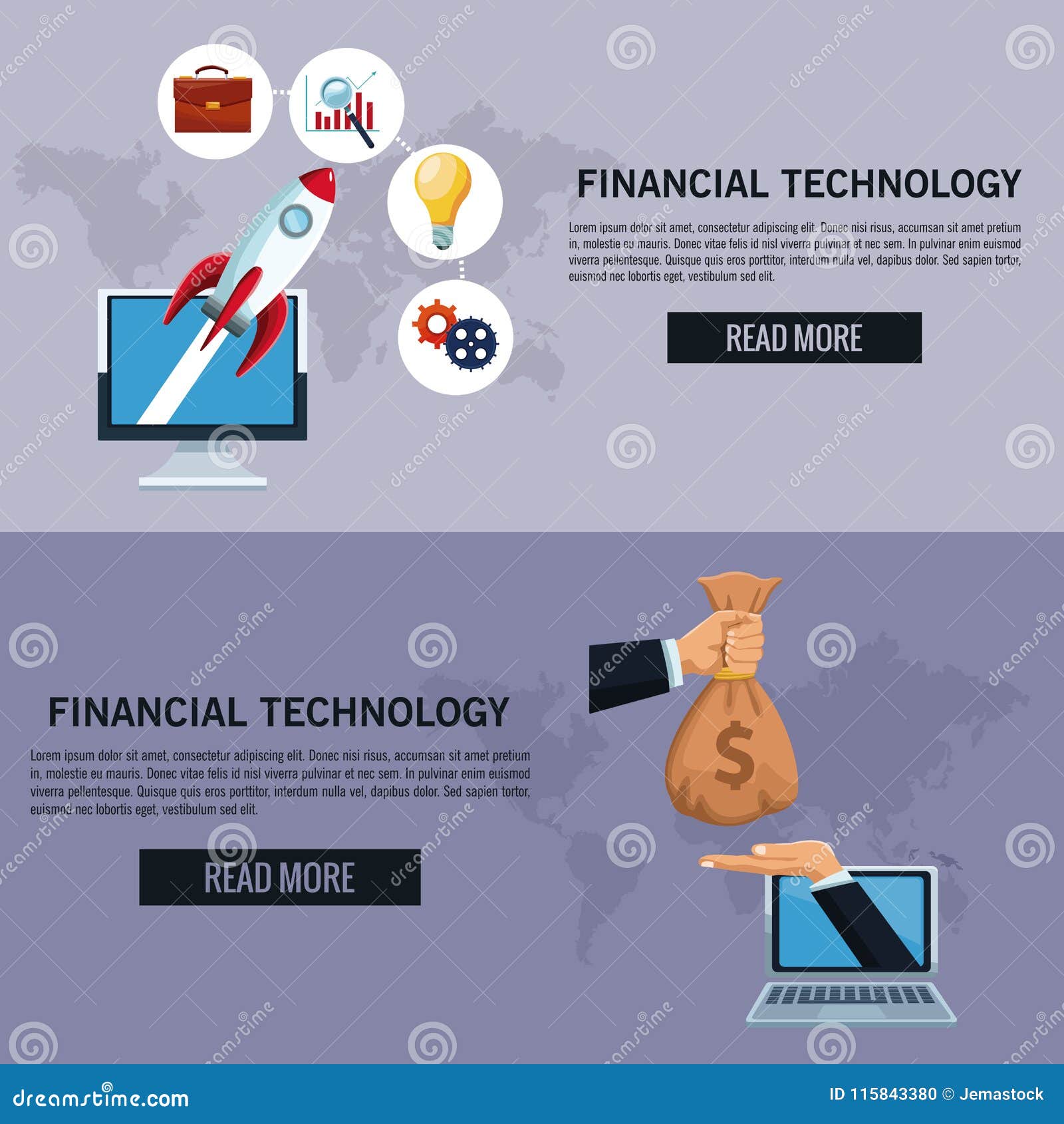 Financial Technology Infographic Stock Vector - Illustration of ...