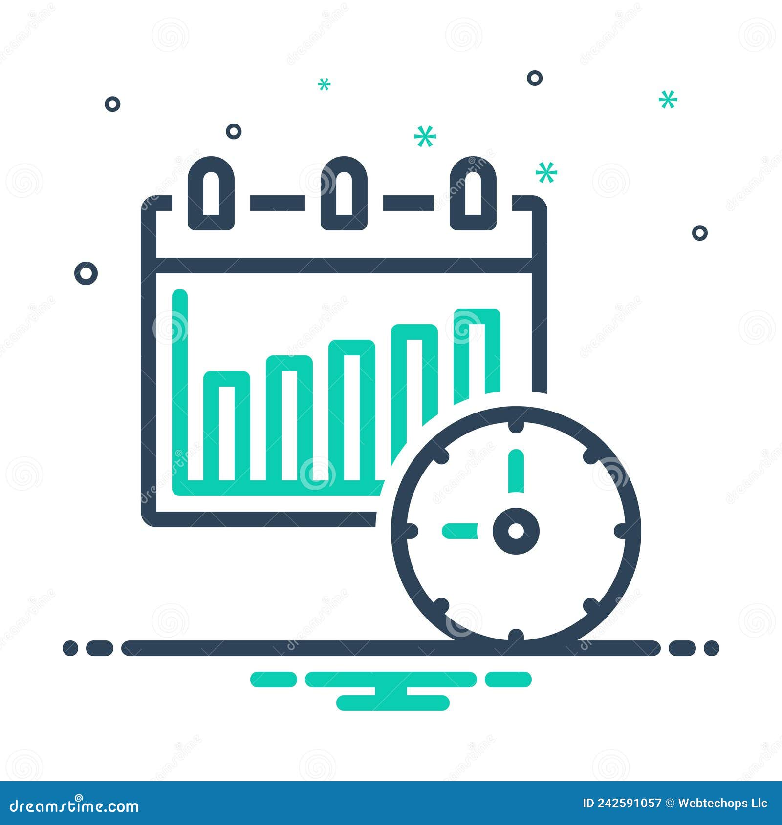 Mix Icon for Financial Times, Financial and Schedule Stock Vector ...