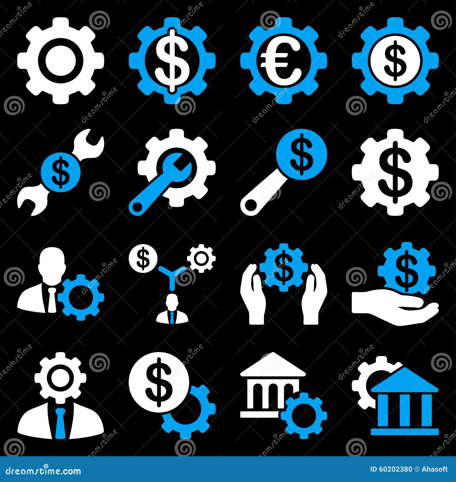 Financial Tools and Options Icon Set Stock Vector - Illustration of ...