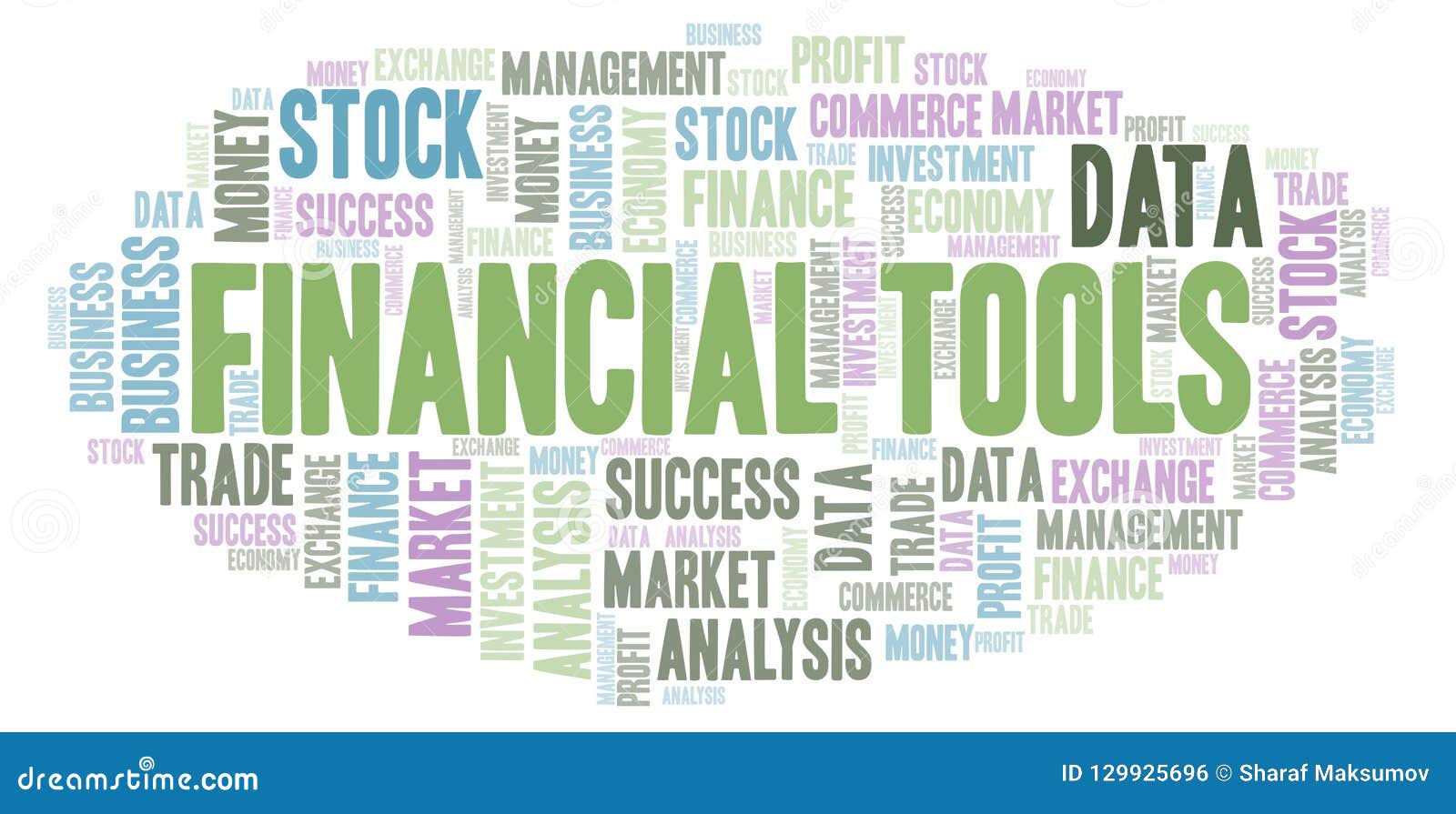 Financial Tools Word Cloud. Stock Illustration - Illustration of ...