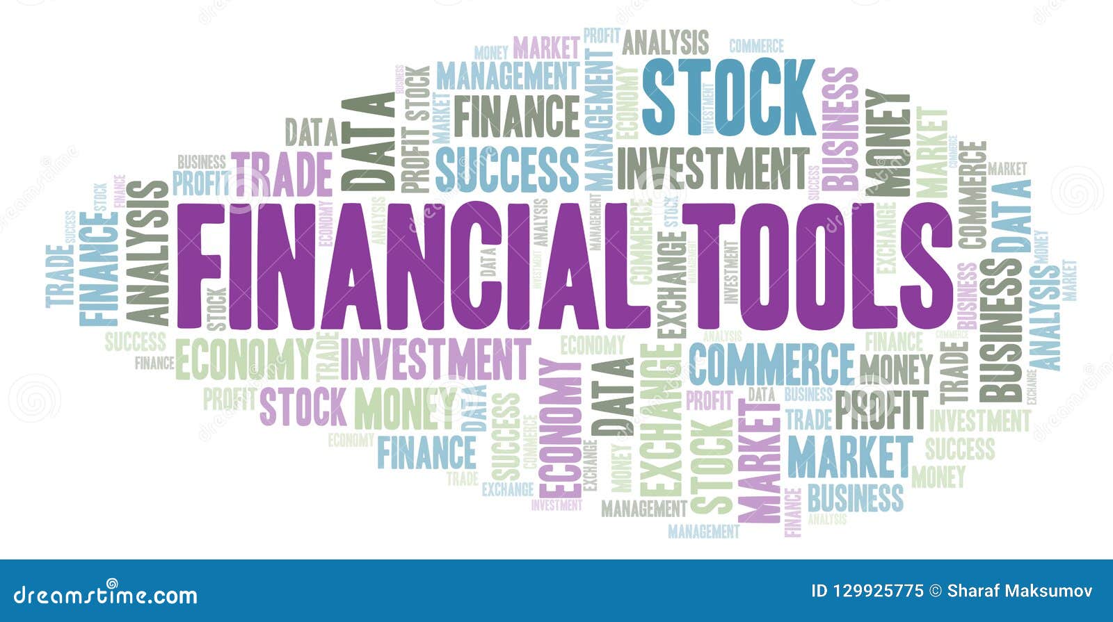 Financial Tools Word Cloud. Stock Illustration - Illustration of word ...
