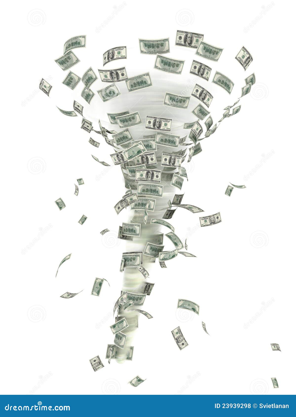 Financial tornado. stock illustration. Illustration of isolated - 23939298