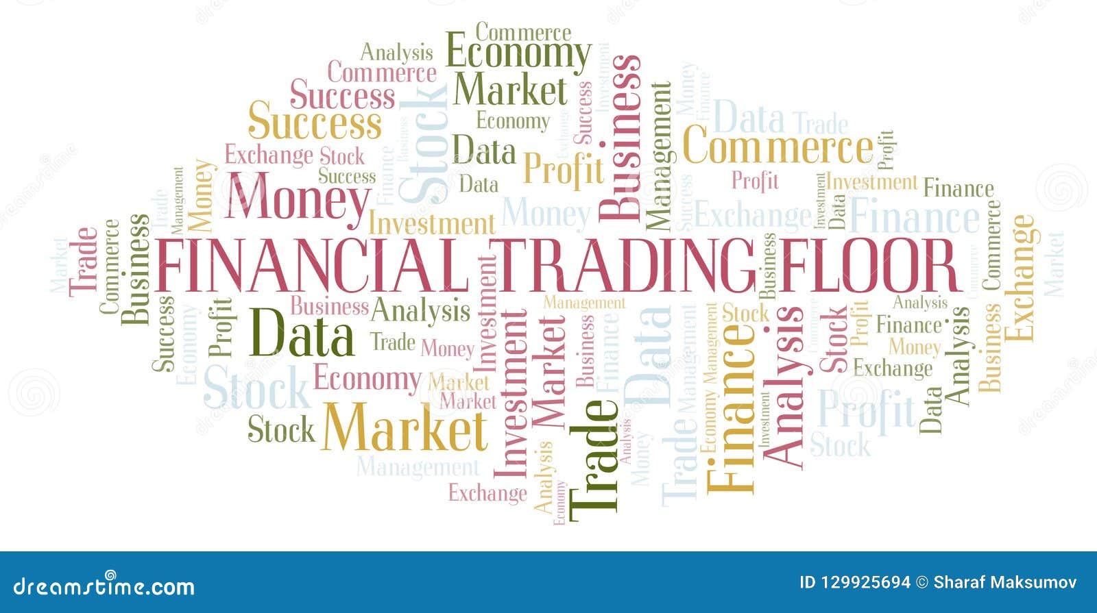 Financial Trading Floor Word Cloud. Stock Illustration - Illustration ...