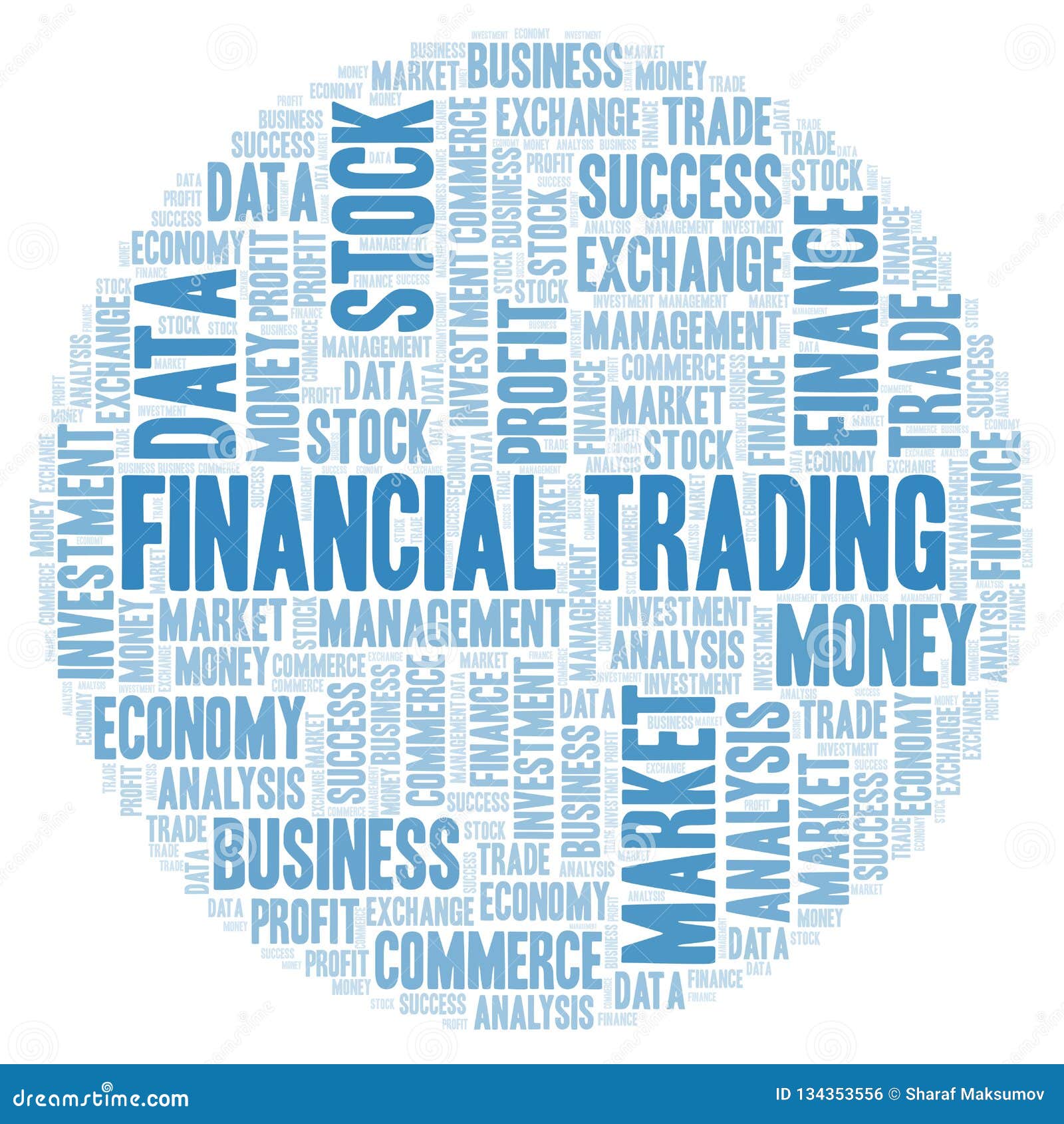 Financial Trading Word Cloud Stock Illustration - Illustration of ...