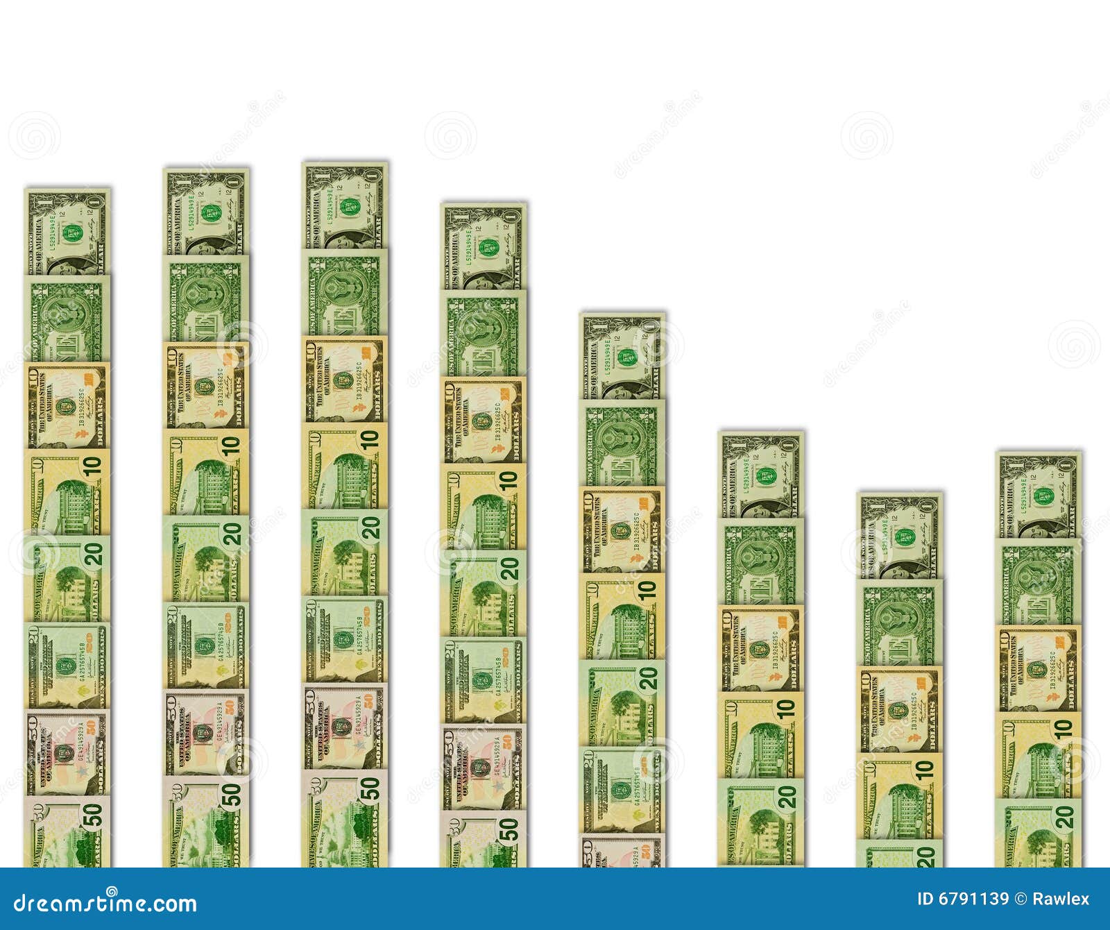 Financial Column Chart On Blue Background Royalty-Free Stock Photo ...