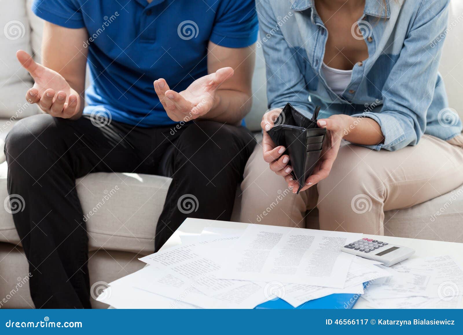 Financial Troubles in Marriage Stock Image - Image of cash, family ...