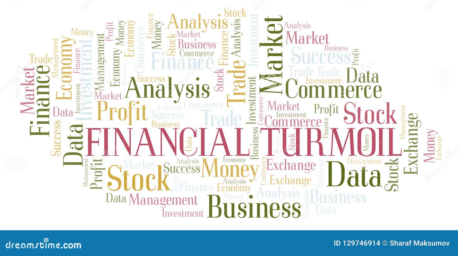 Financial Turmoil Word Cloud. Stock Illustration - Illustration of ...