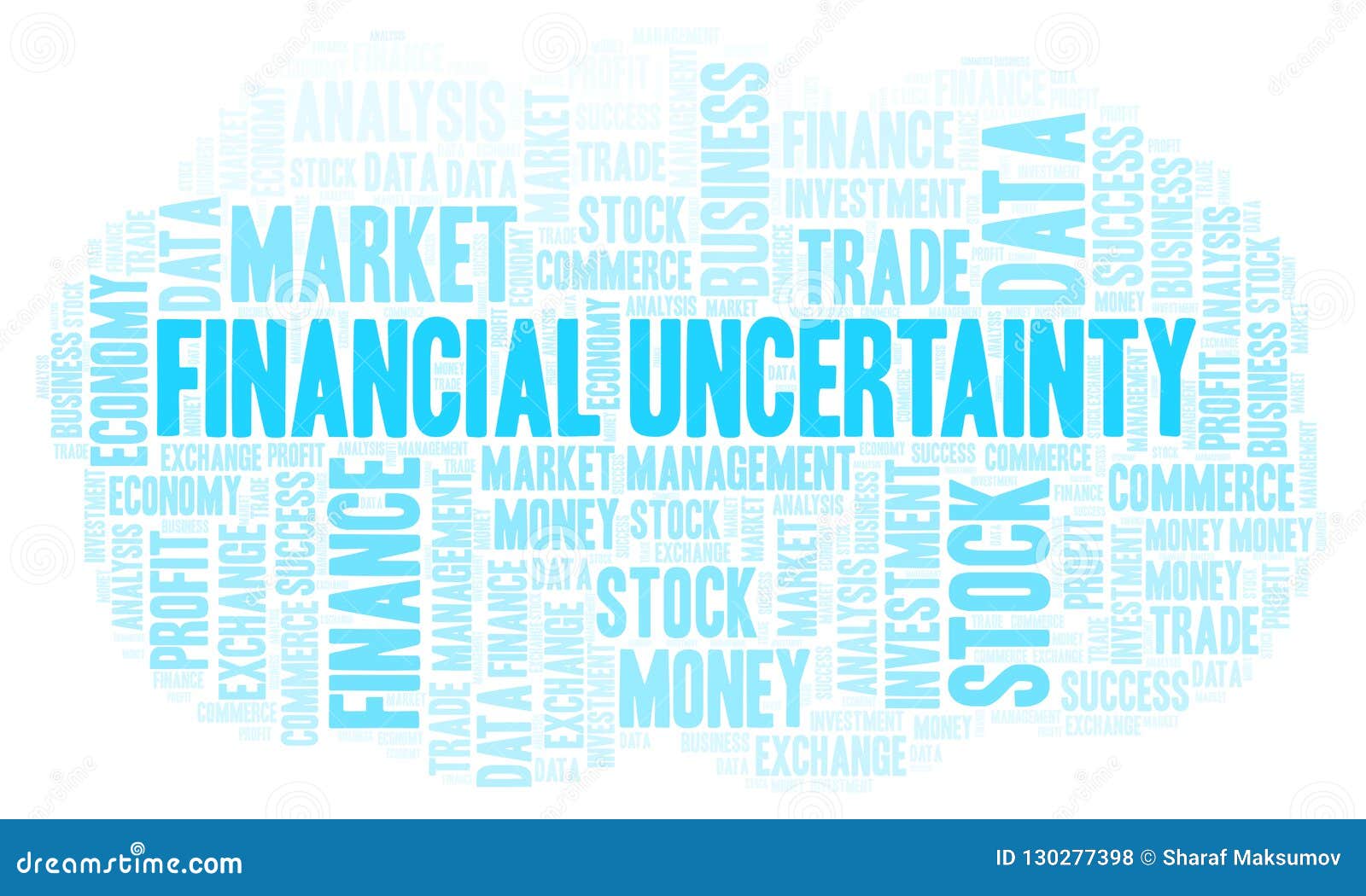 Financial Uncertainty Word Cloud. Stock Illustration - Illustration of ...