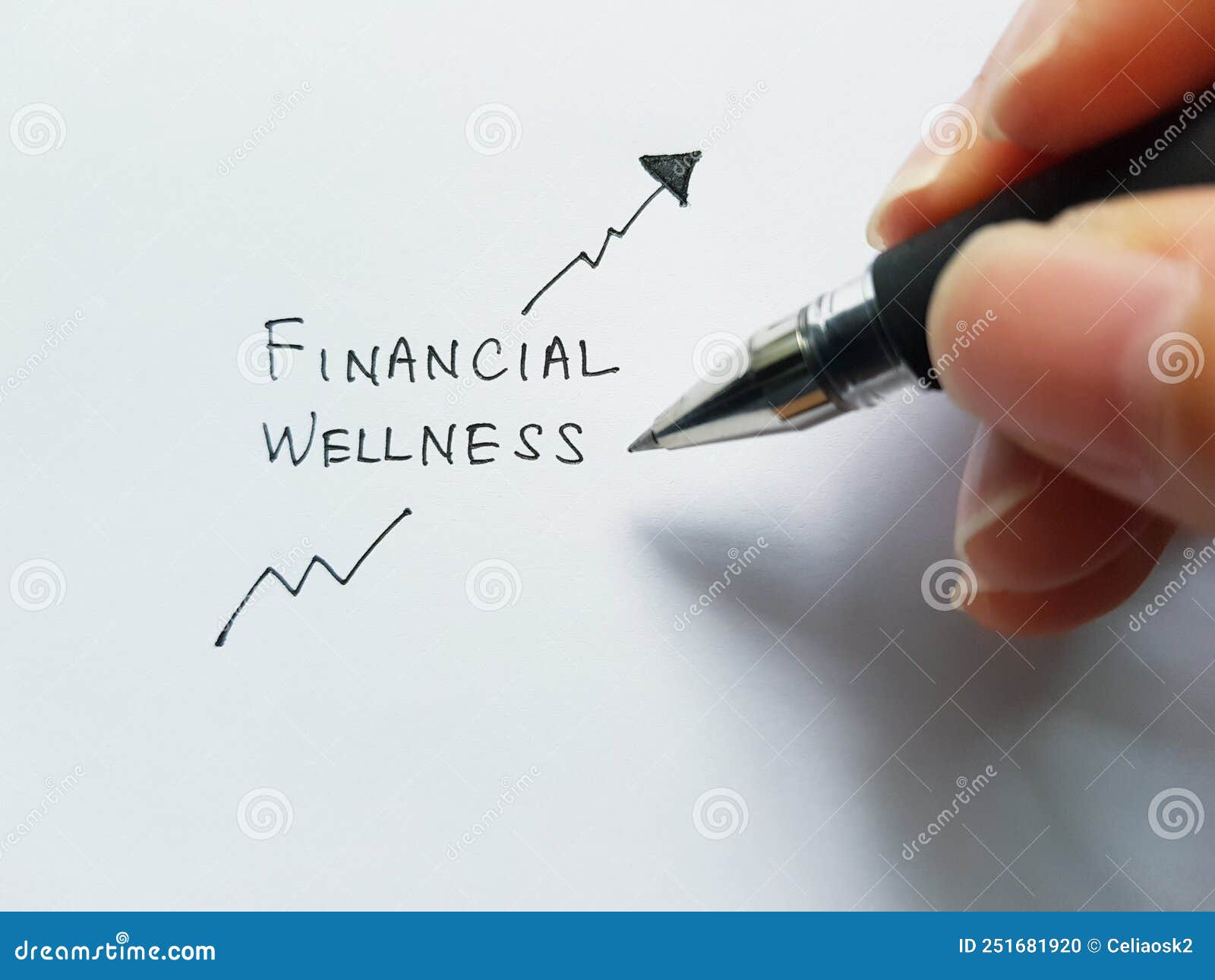 Financial Wellness Concept Using Upward Trend Graph Stock Photo - Image ...