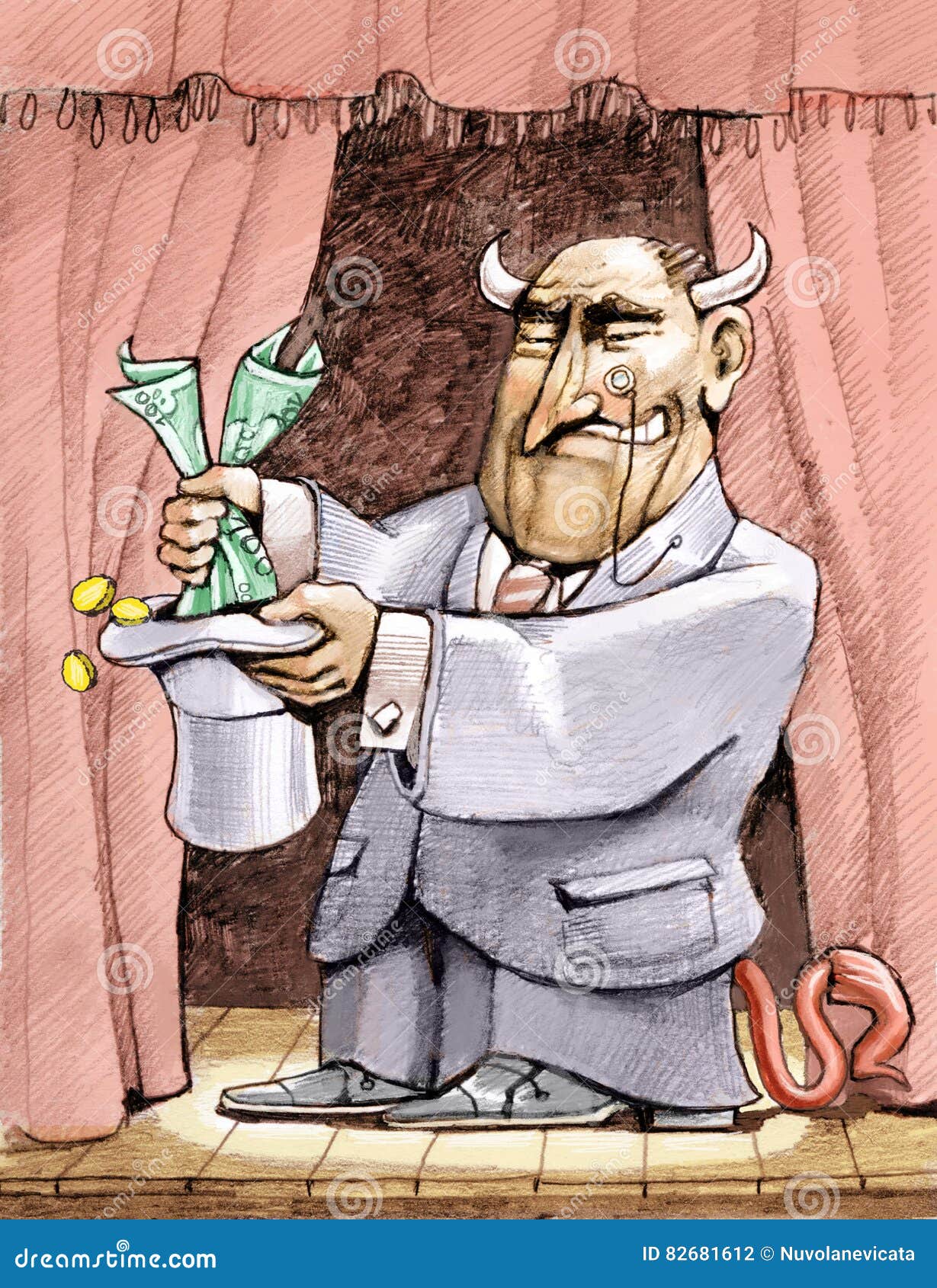 Financial wizard stock illustration. Illustration of exchange - 82681612