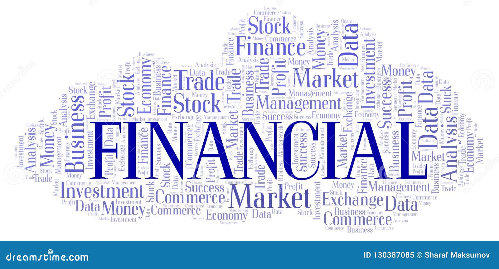 Financial word cloud. stock illustration. Illustration of bright ...