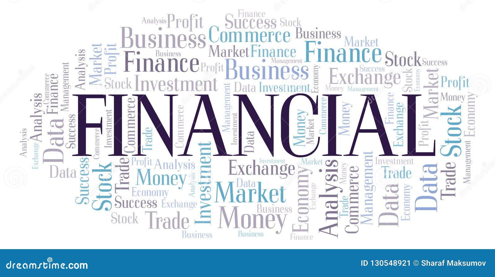 Financial word cloud. stock illustration. Illustration of business ...