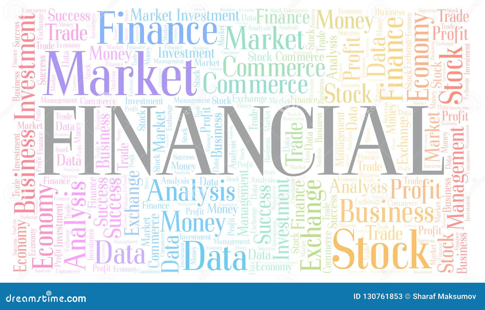 Financial word cloud. stock illustration. Illustration of poster ...