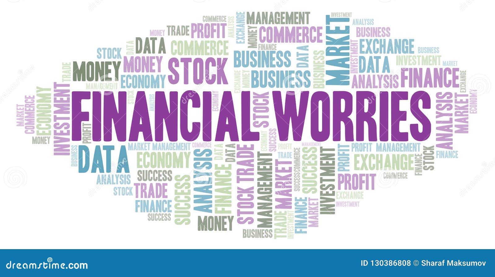 Financial Worries Word Cloud. Stock Illustration - Illustration of font ...